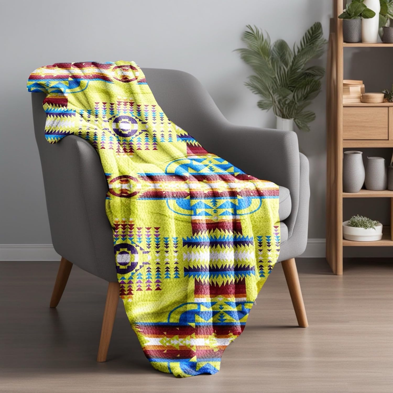 Amazon.com: Sacred Thread Fleece Blanket 79x95 South Western Blankets ...