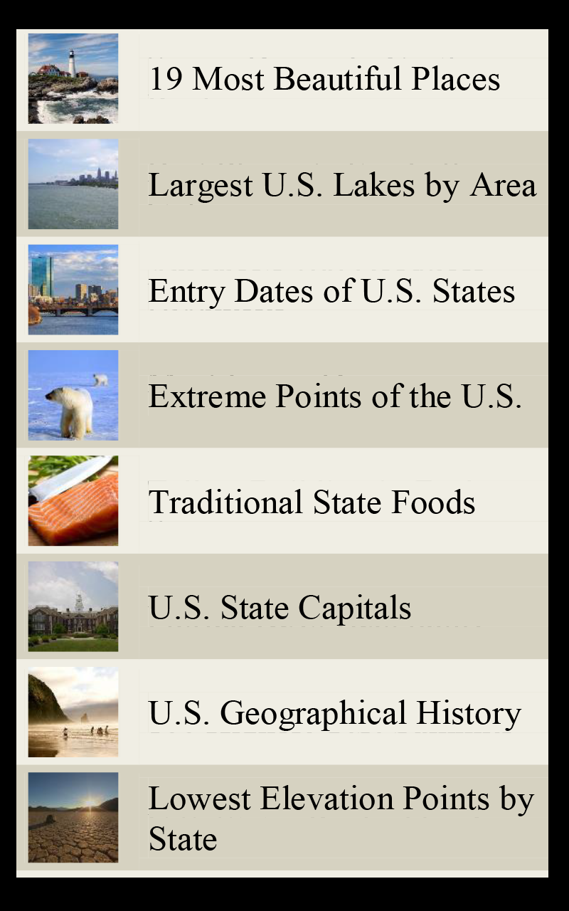 United States Geography Lists (U.S.) - App on Amazon Appstore