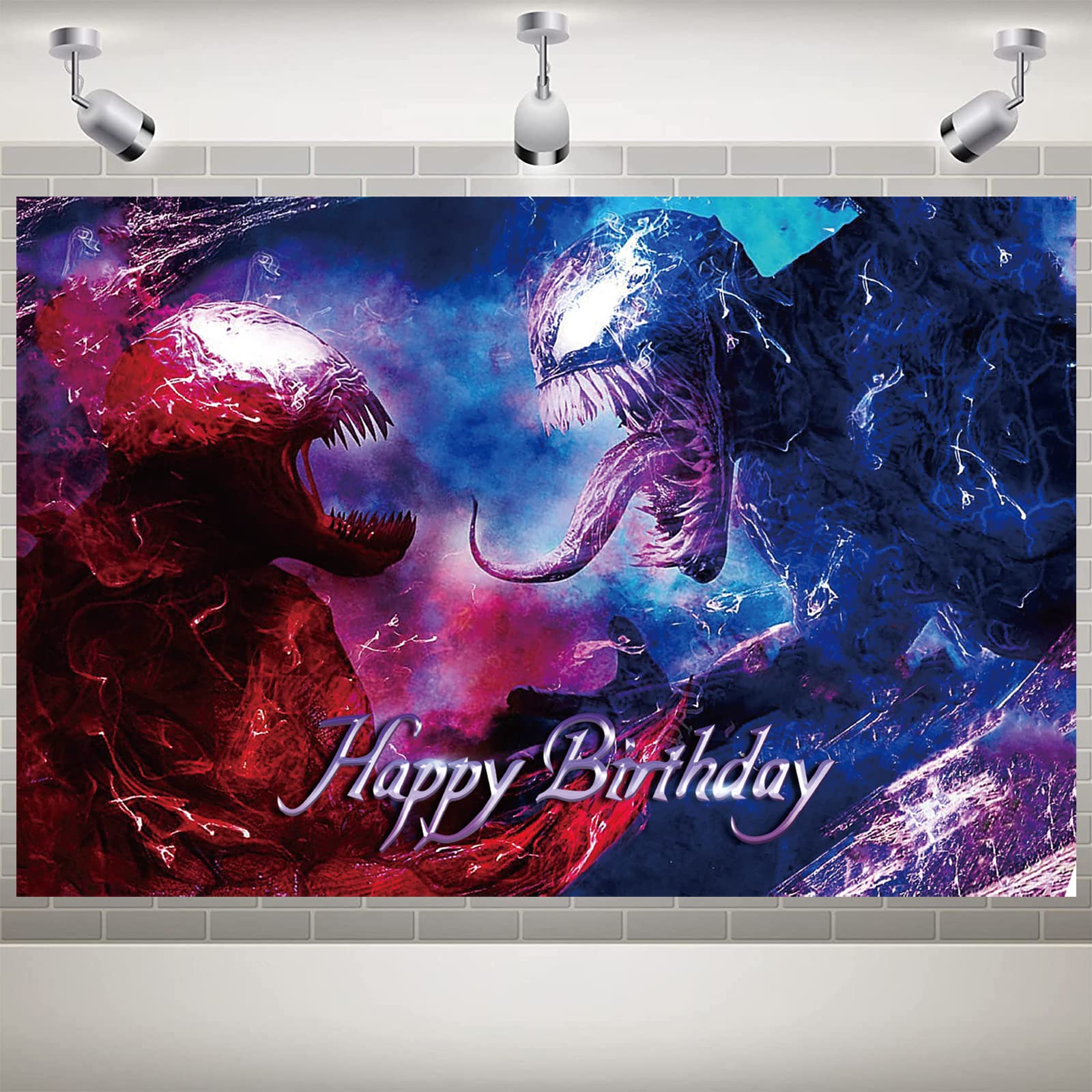 Buy Venom Backdrop, Venom Birthday Party Supplies for Boys 5x3Ft, Venom ...
