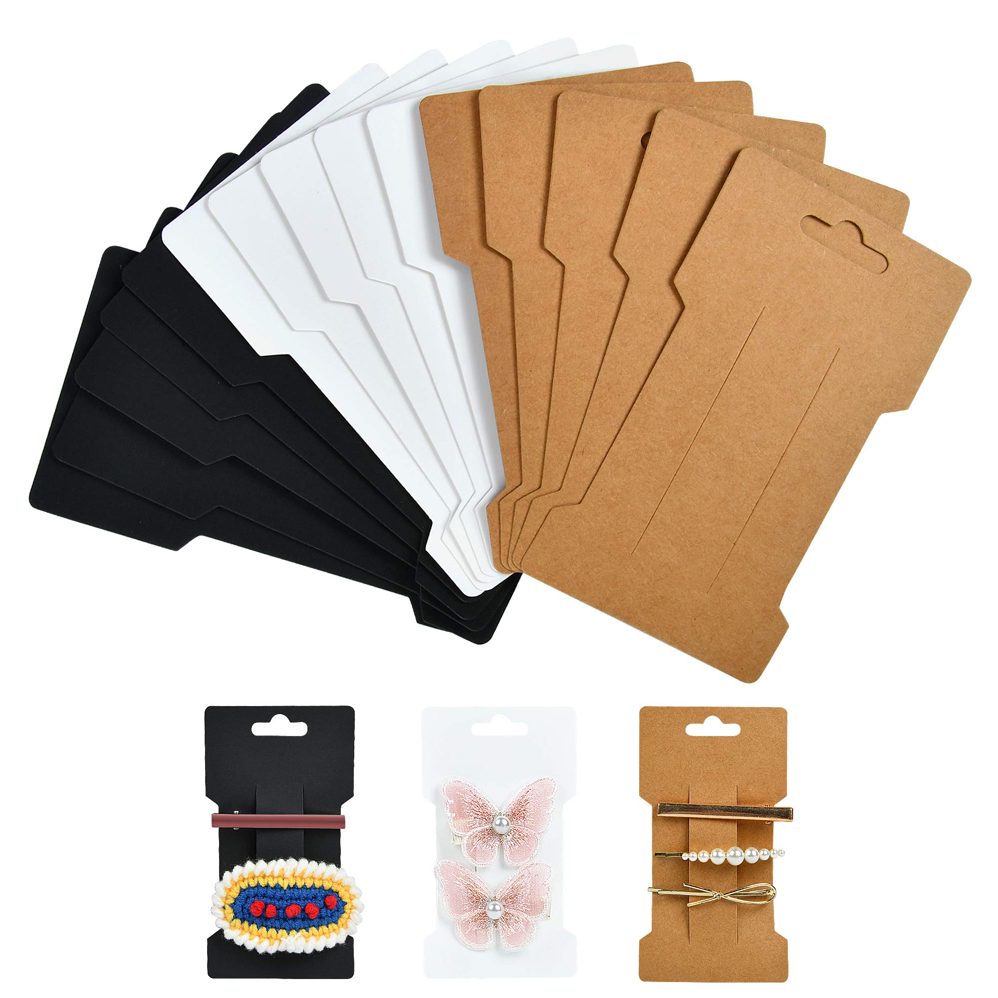 Amazon.com: Hair Clip Display Cards, 120 Pack Rectangular Paper ...
