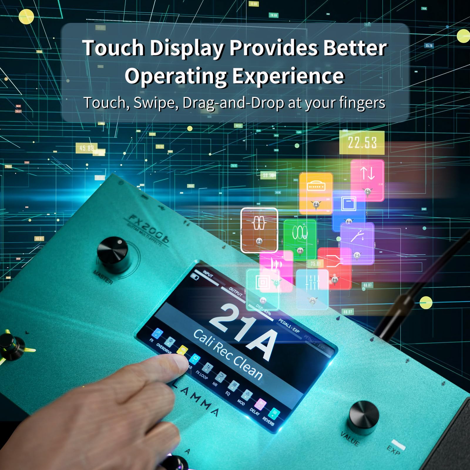 Snapklik.com : FX200 Multi Effects Processor Battery-Powered 5” LCD ...