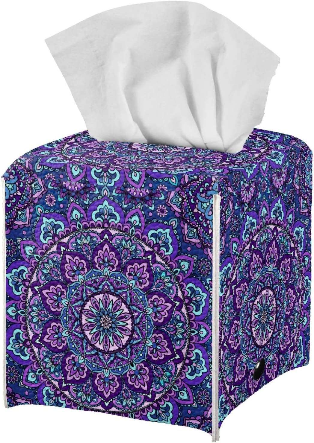 Amazon.com: Coldinair Purple Mandala Print Tissue Box Cover for Women ...