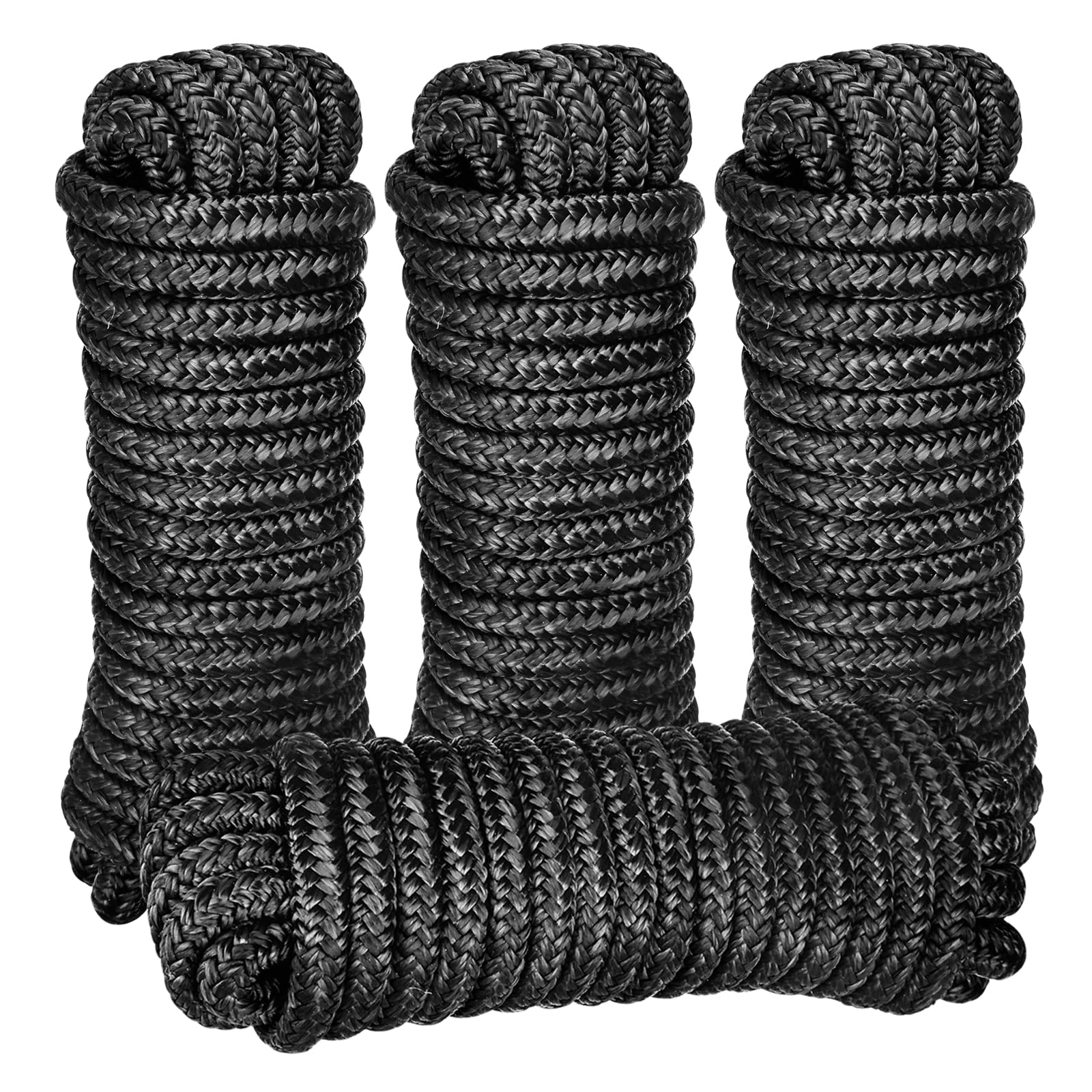 Buy Roopeem 4 Pack 1/2" x 25' Dock Lines for Boats, Premium Double ...