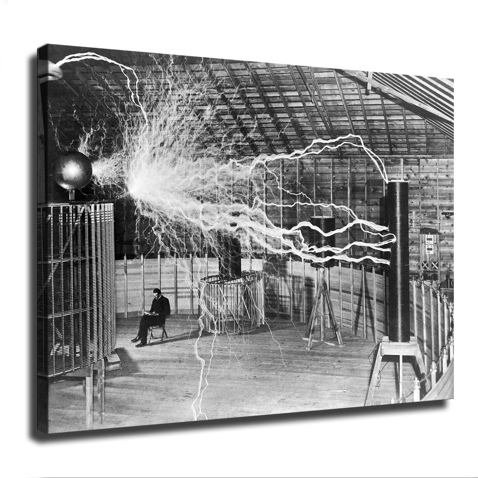 Amazon.com: Nikola Tesla Lab Poster Modern Aesthetic Background Wall ...