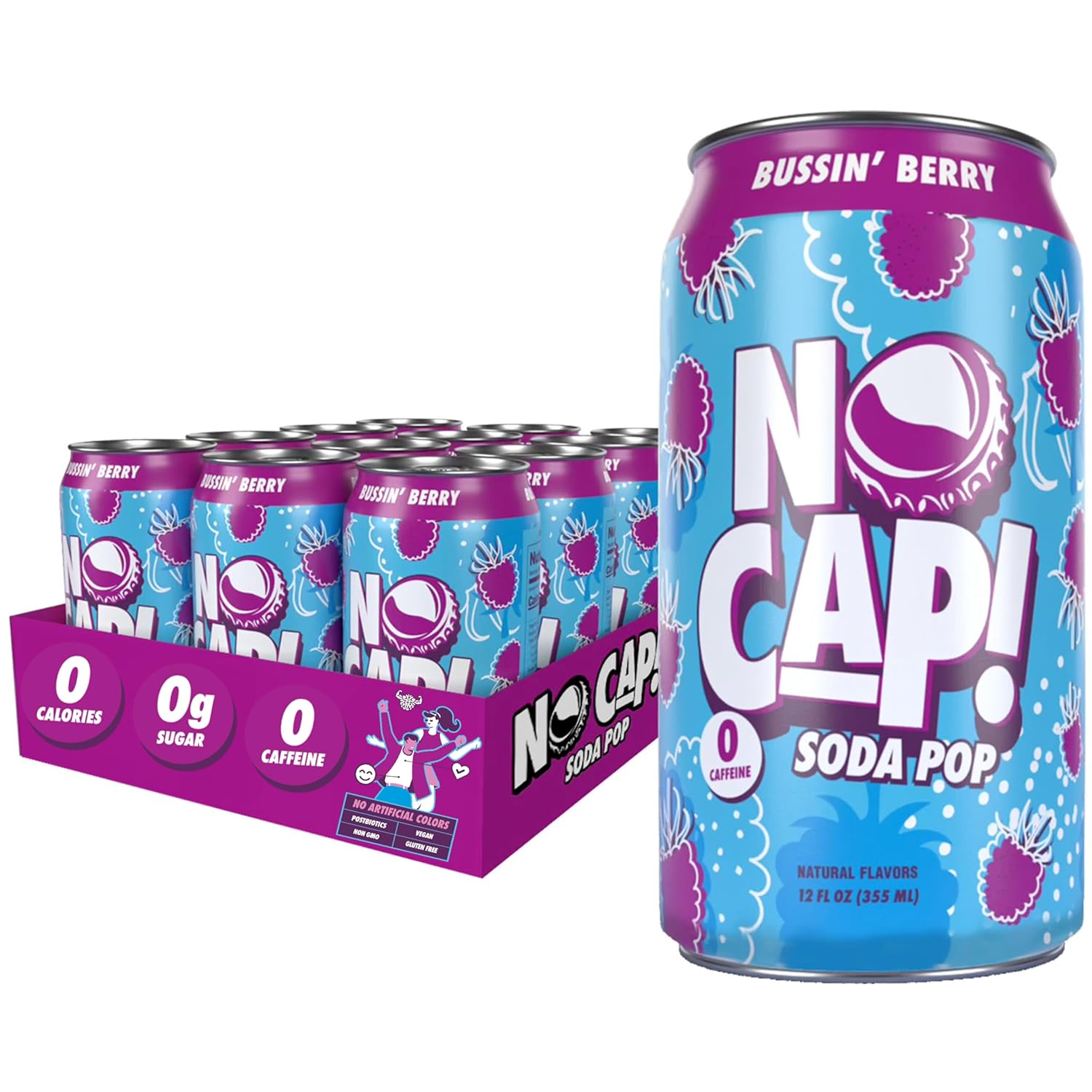 Amazon.com: No Cap! Healthy Soda Alternative, Zero Sugar, Low Calorie ...