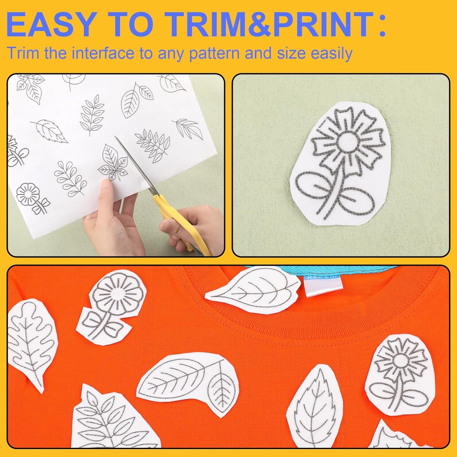 Snapklik.com : 36PCS 85"x11" Sticky Water Soluble Embroidery Stabilizer ...