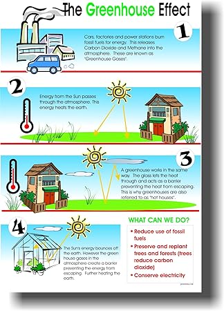 Amazon.com: The Greenhouse Effect - Classroom Science Poster: Prints ...