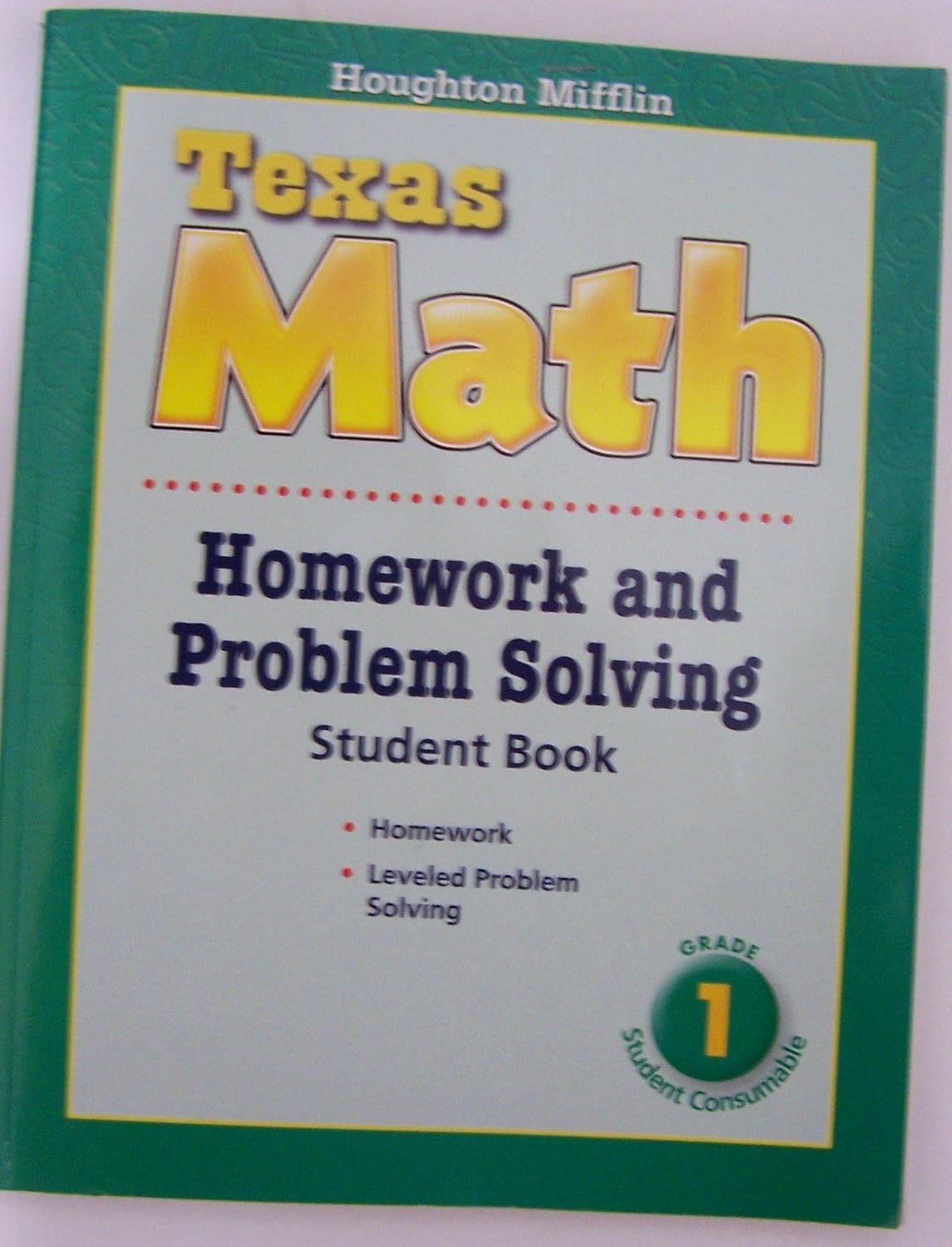 Mathmatics Homework and Problem Solving Book Consumable Level 1 ...