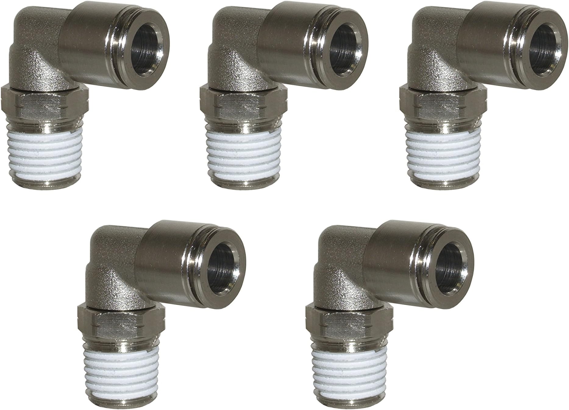 Amazon.com: uxcell Elbow Push to Connect Air Fittings 4mm Tube OD X M5 ...