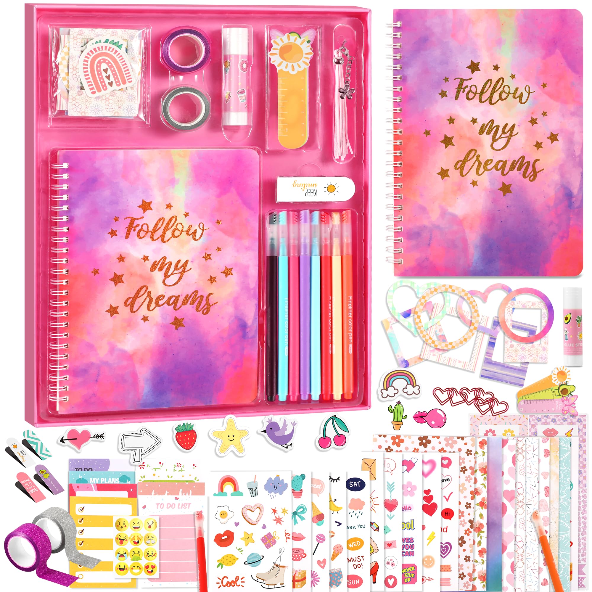 DIY Journal Kit for Girls, 7 8 9 10 Year Old Girl Birthday Gifts, Ideal ...