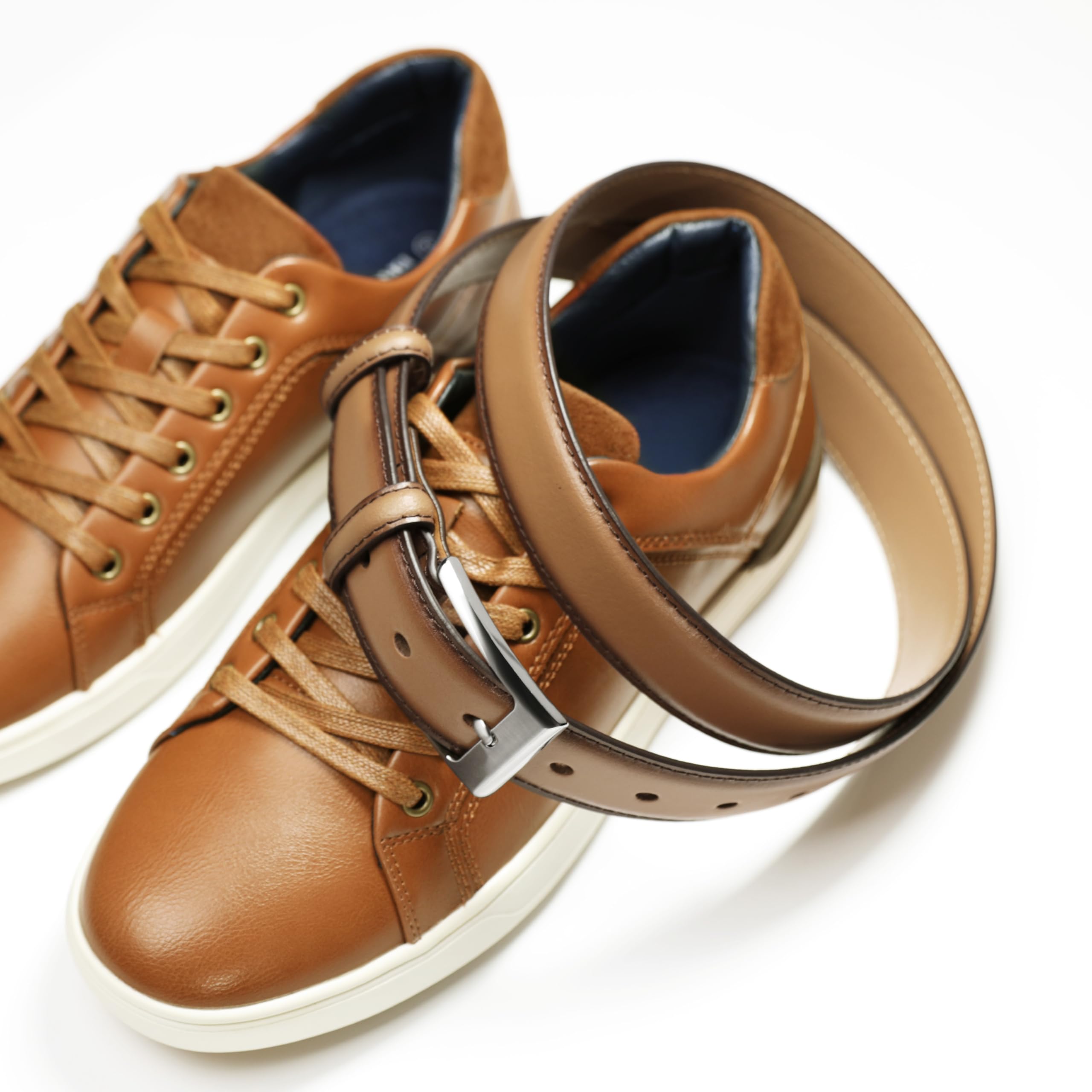 Snapklik.com : CHAOREN Mens Belts Leather 1 1/8" For Gift Men