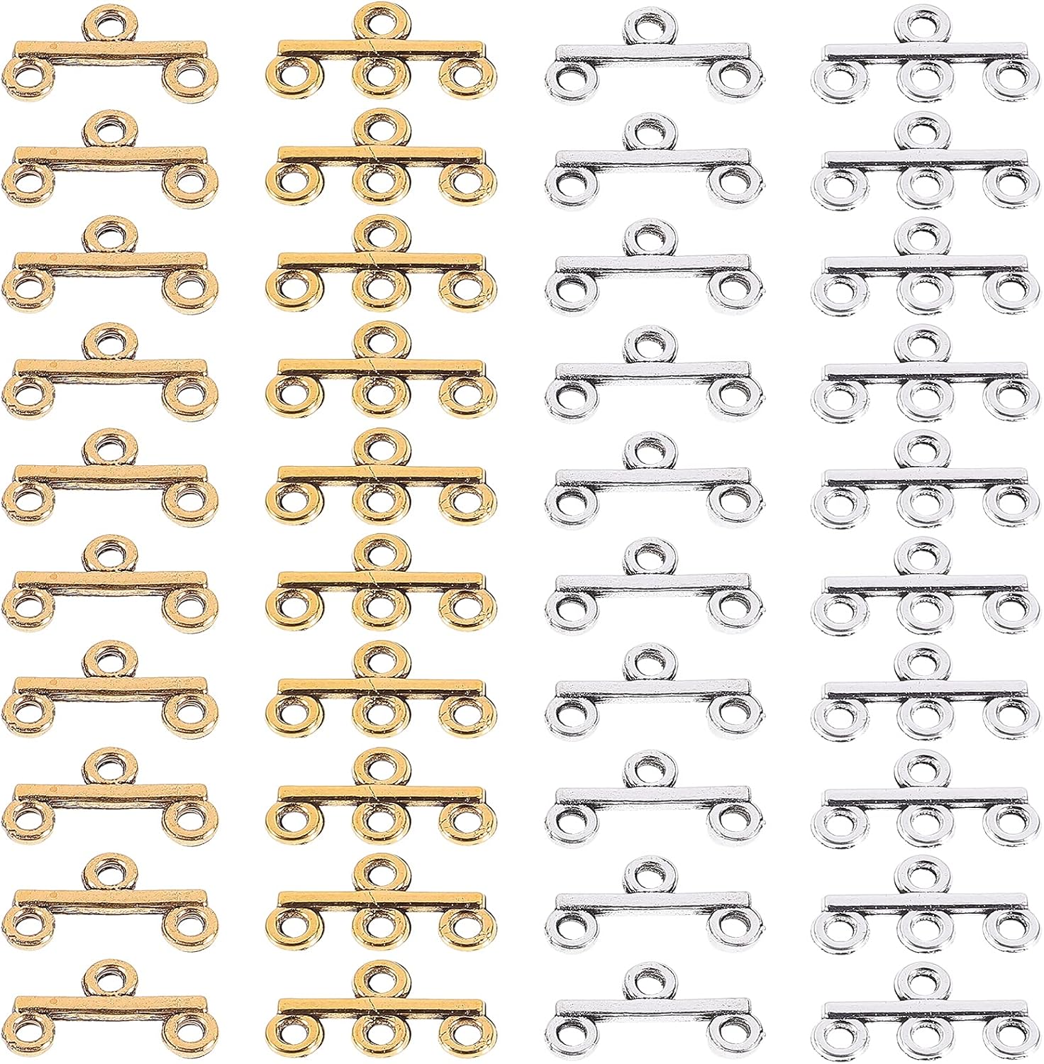 Amazon.com: Ciieeo 40PCS Necklace Connector Multi Necklace Connector ...