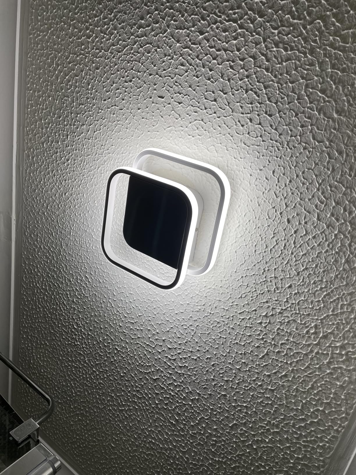 Seamoon Modern Square LED Ceiling Light, 24W 6500K Simple White Double ...