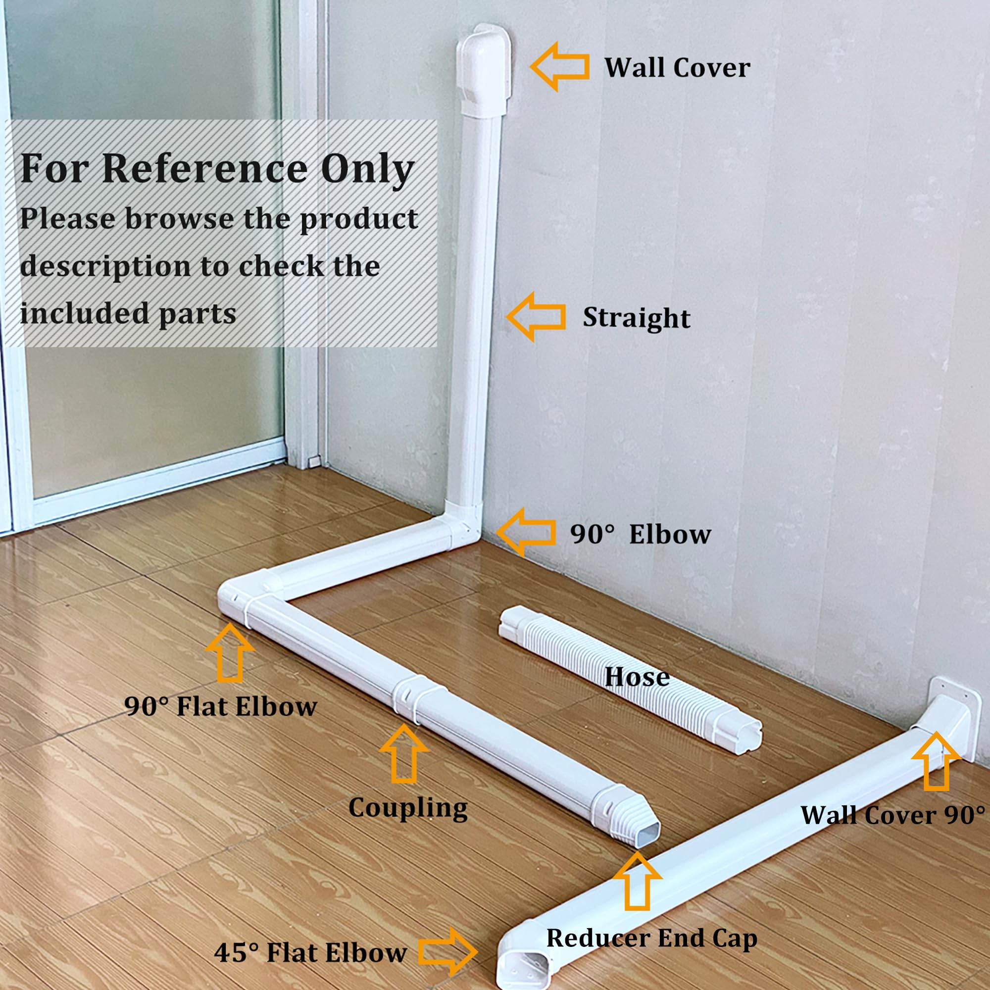 Snapklik.com : 25Ft Mini Split Line Set Cover 3 PVC Line Cover Kit For ...