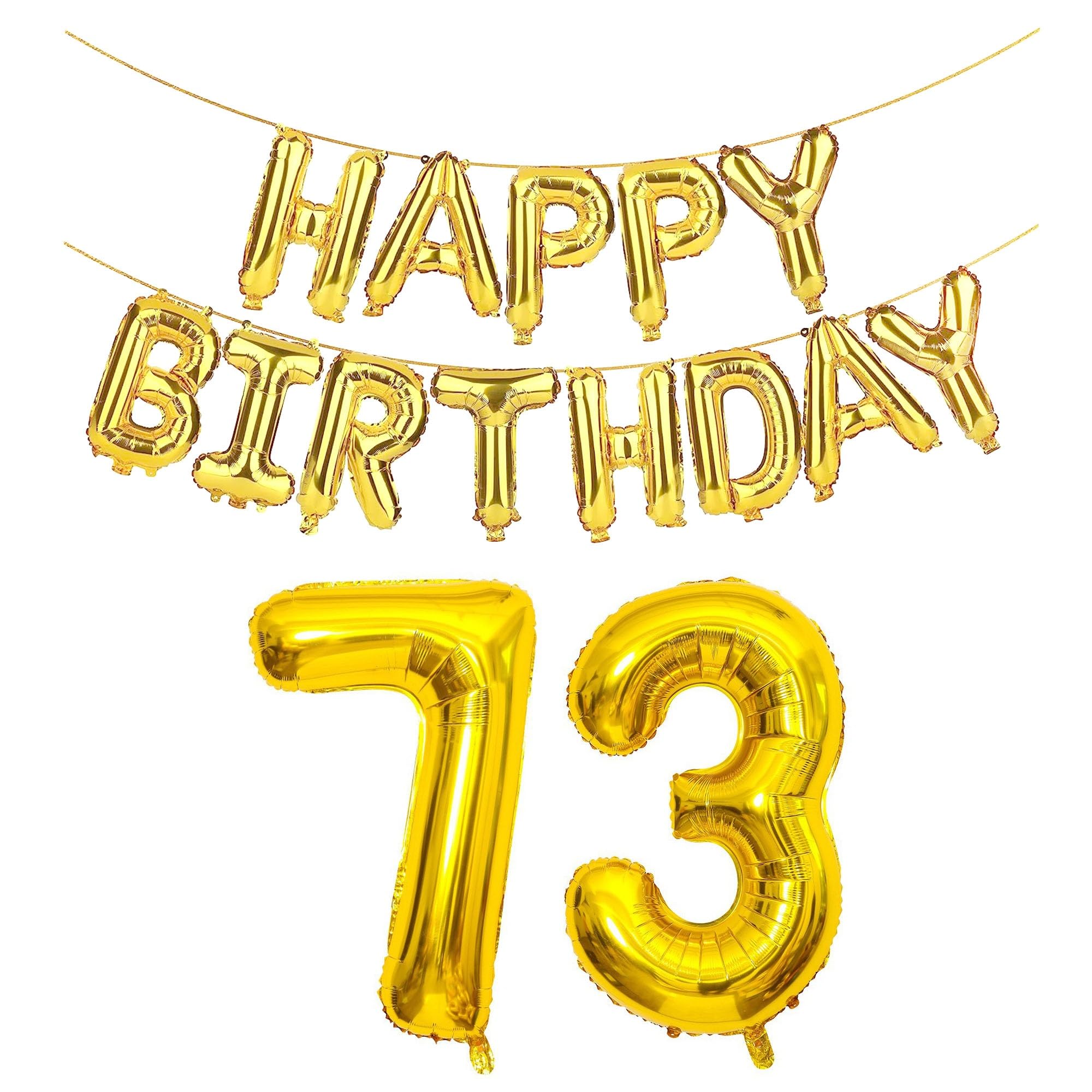 Amazon.com: SHUNTAI 73 Number Balloons Gold Jumbo Foil Mylar 37 Balloon ...