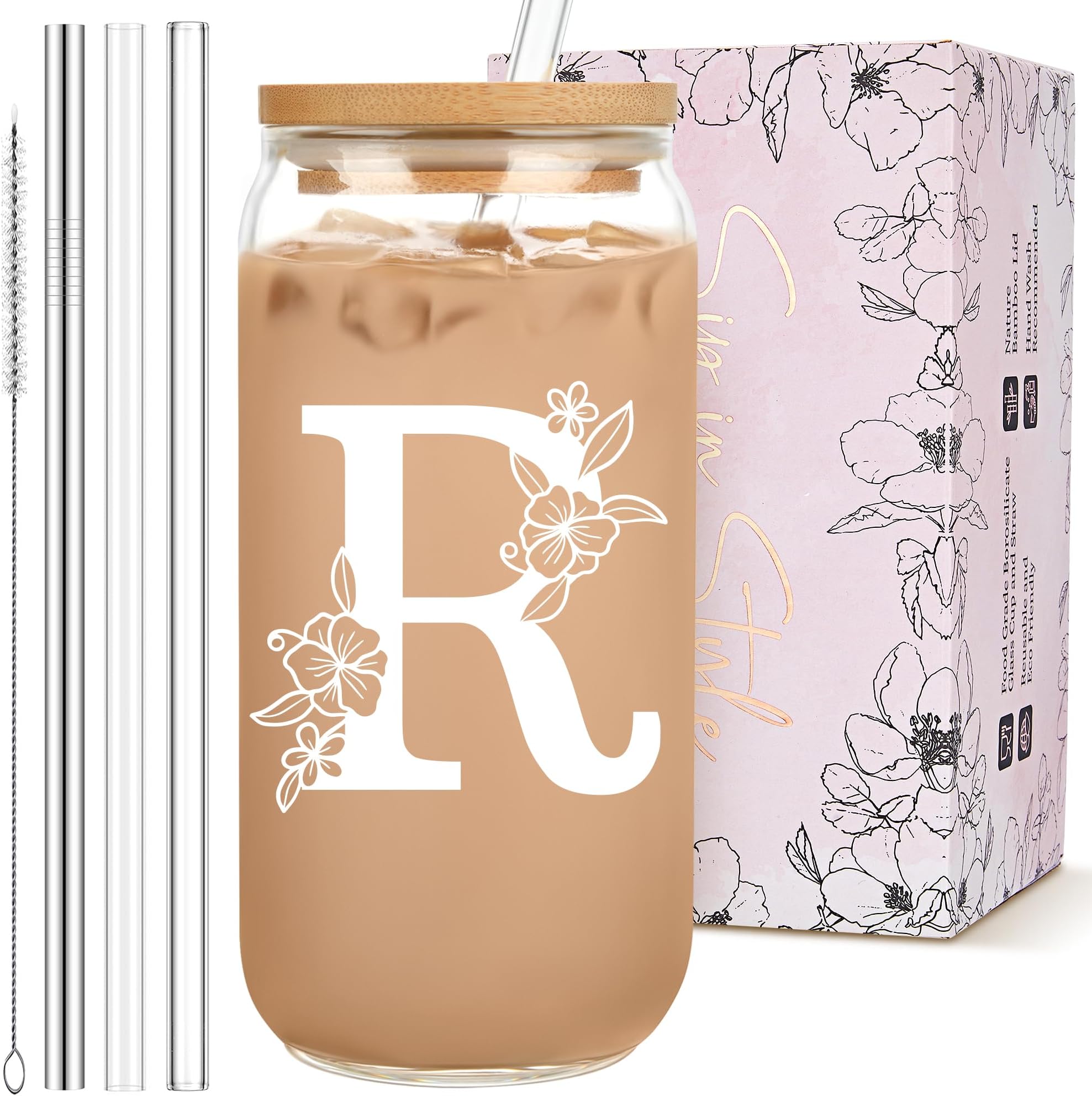 Amazon.com | Personalized Tumbler, Monogrammed Can Glass Cups with ...