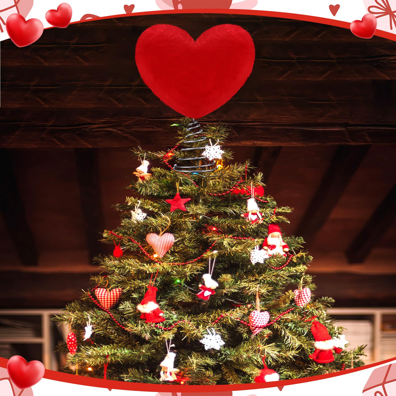 Love Heart Christmas Tree Topper