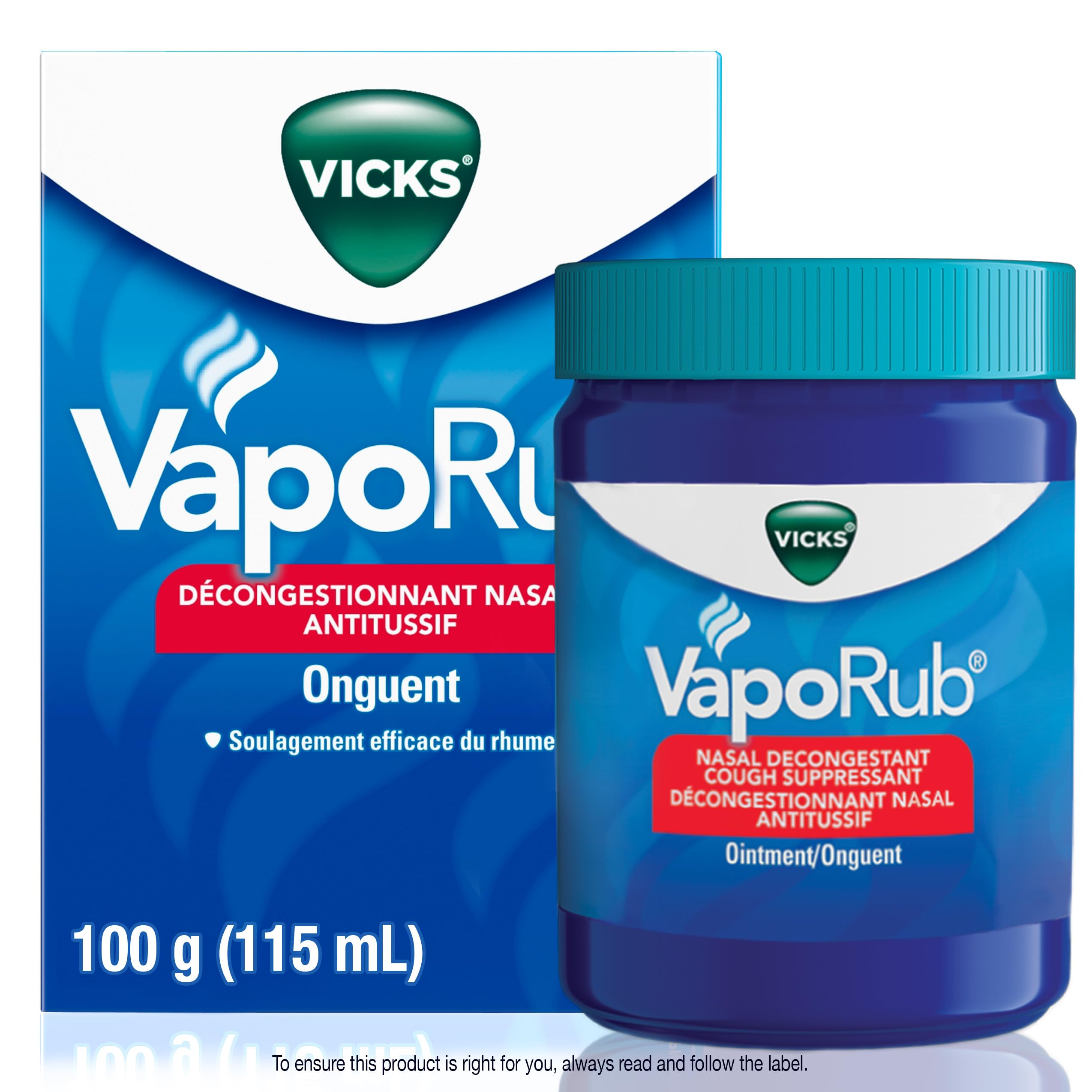 Vicks VapoRub Nasal Decongestant, Cough Suppressant, Relief from Cold ...