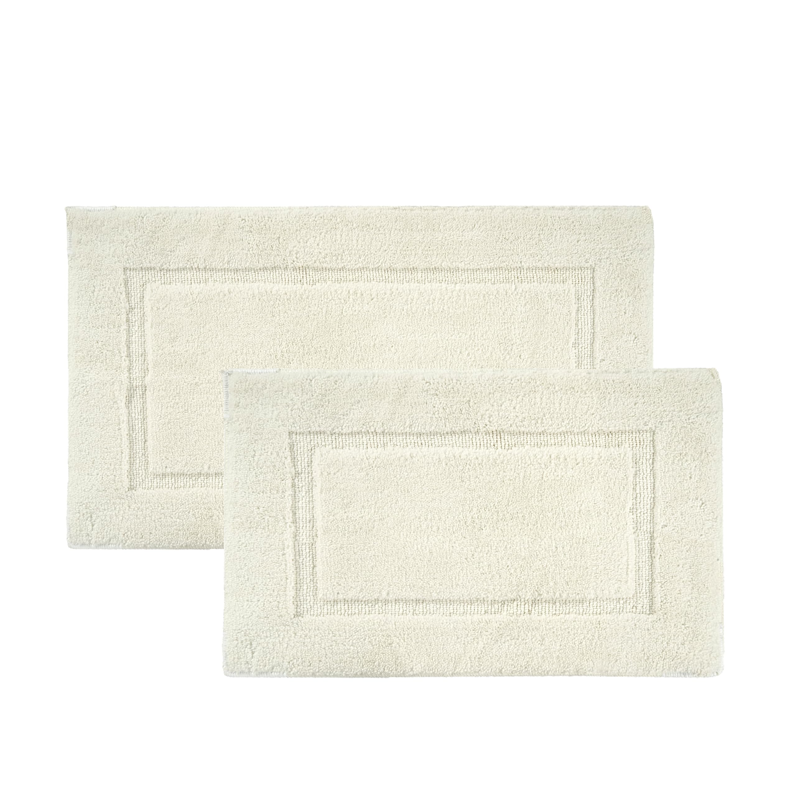 Amazon.com: LANE LINEN White Bathroom Rugs Set, 2 Piece, Extra Soft ...