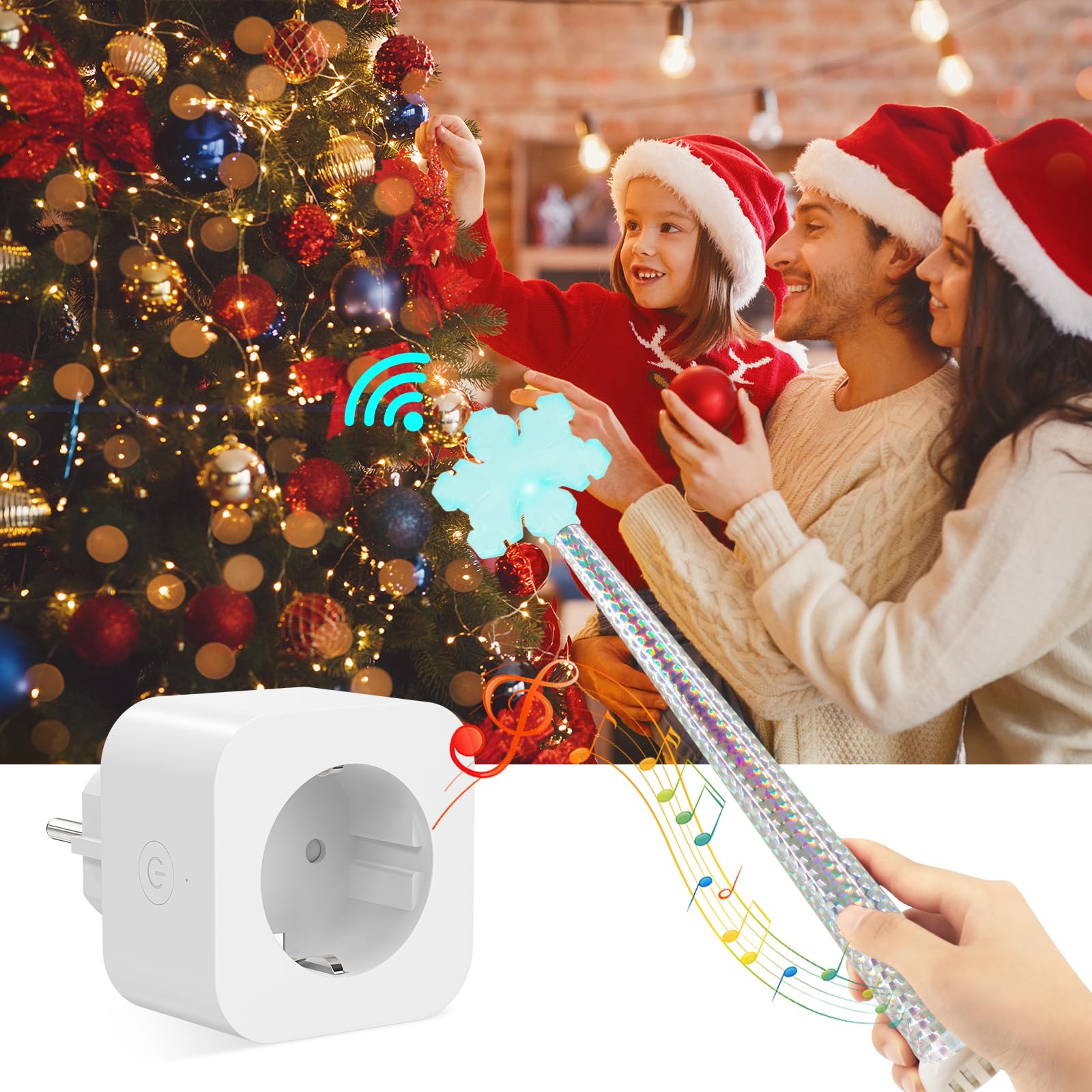 Remote Christmas Light Switch Wireless Remote Control Socket, Magic