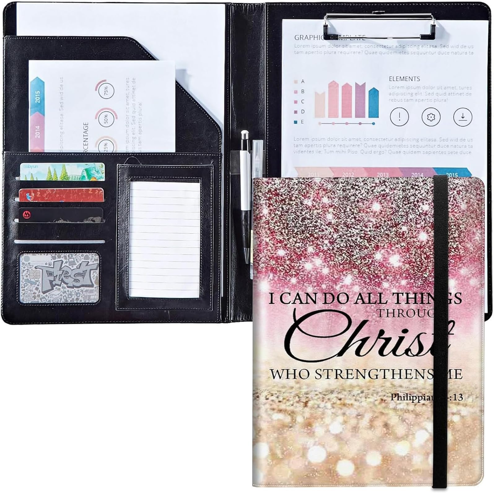 Amazon.com : Padfolio/Portfolio Folder Clipboard,I can do all things ...