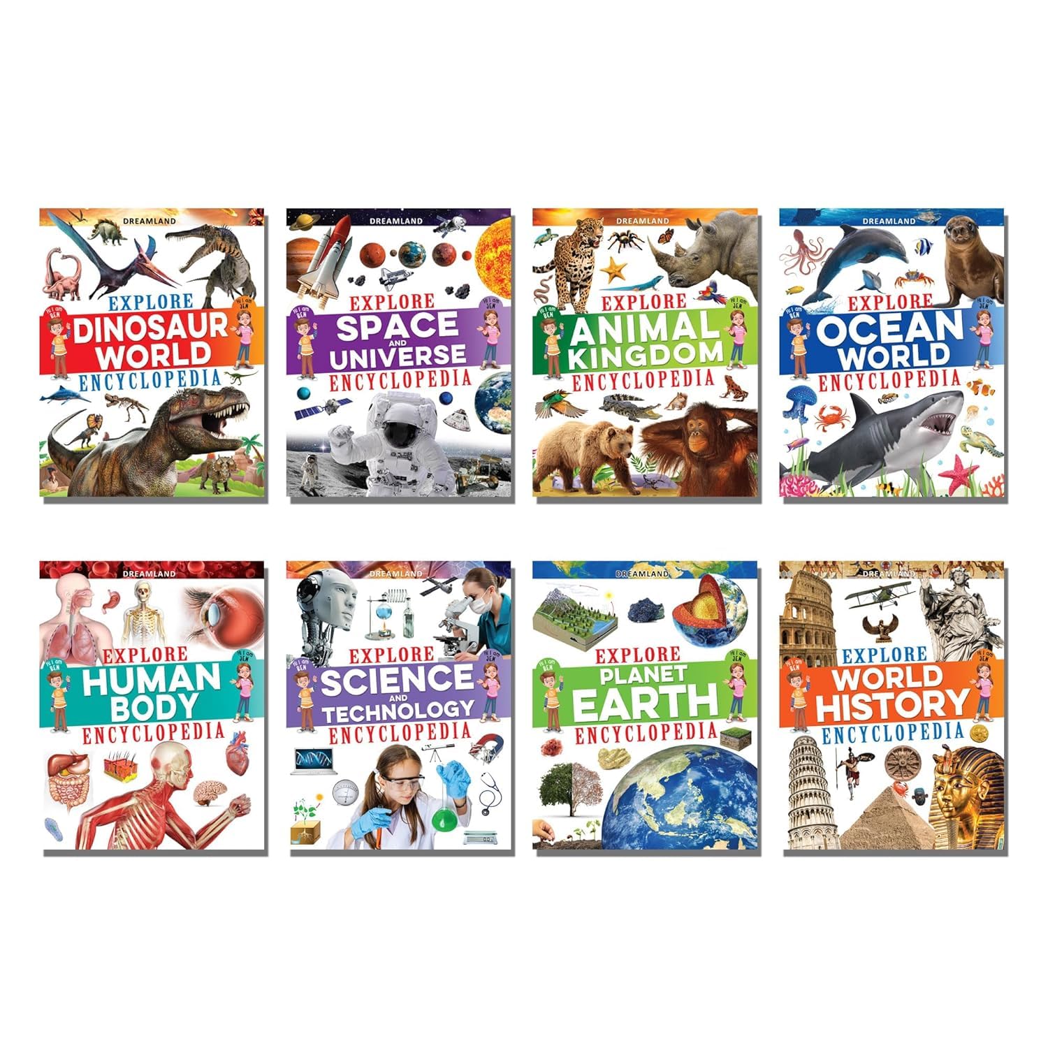 Explore Encyclopedia Books Pack - A Set of 8 Books |Dinosaur World ...