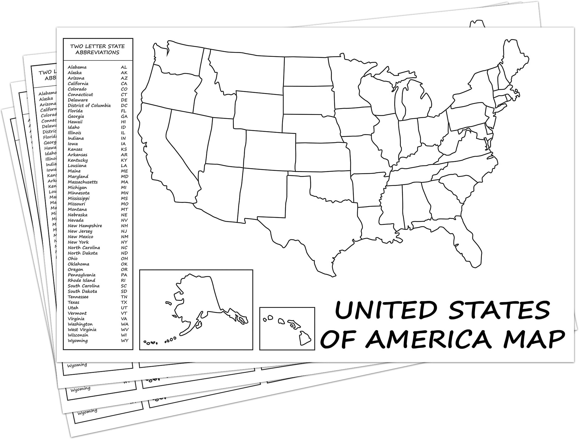 Amazon.com: Dekali Designs US Map Coloring Poster - 52x35 Inches Giant ...