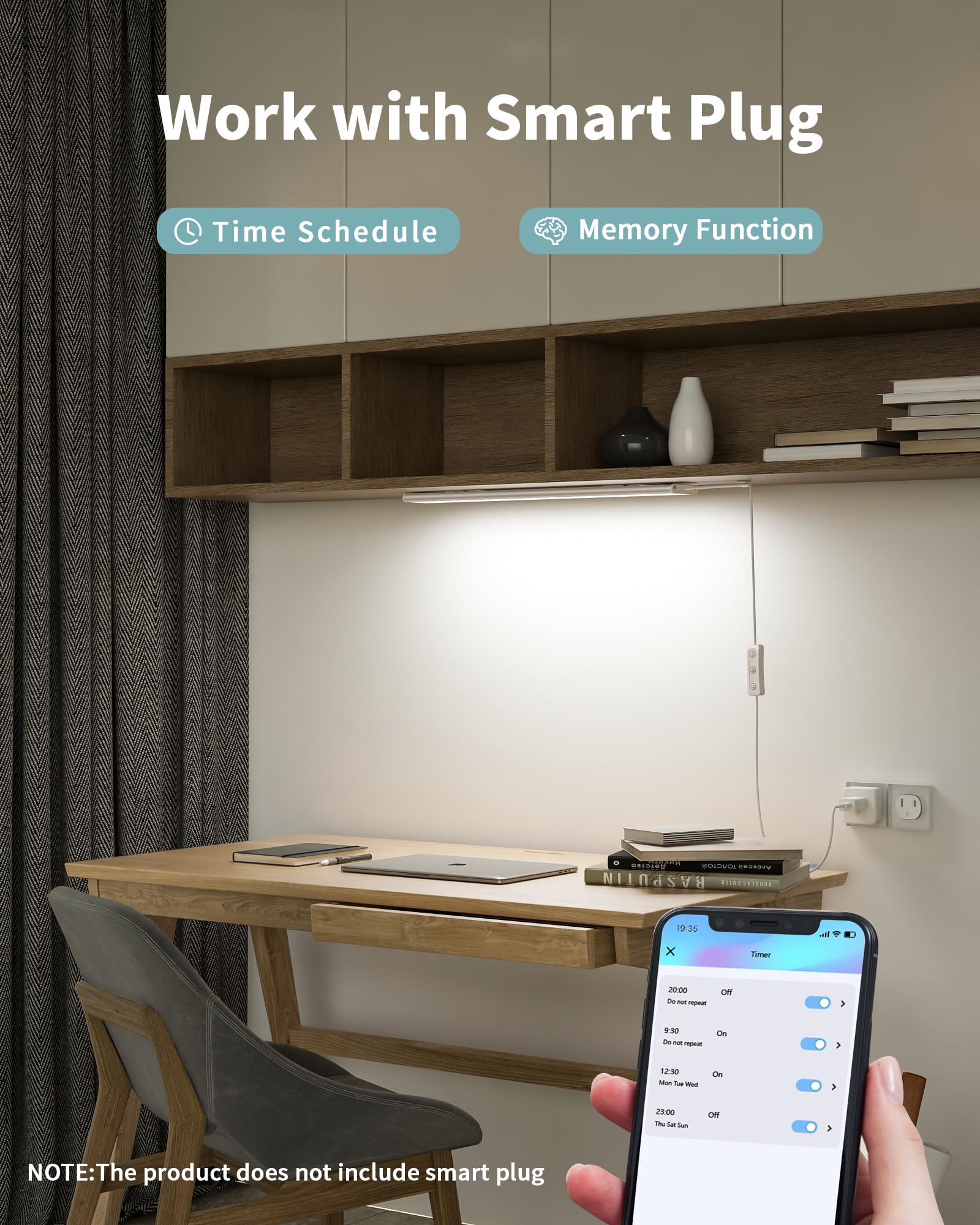 Snapklik.com : ASOKO Under Cabinet Lighting, Upgrade 16inch LED Closet ...