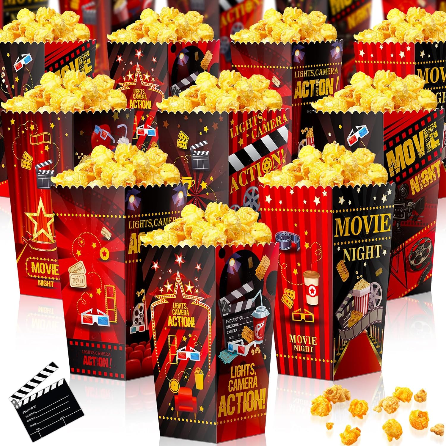 Amazon.com: Containlol 24 Pcs Popcorn Boxes Party Favors Snack Treat ...