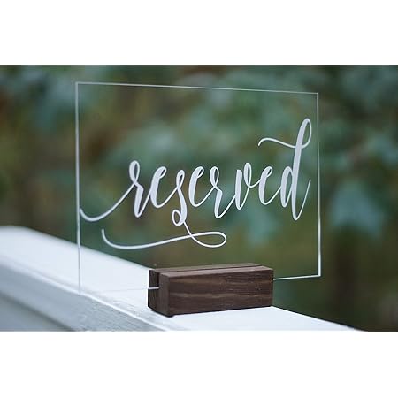 Amazon.com: Jetec 6 Pieces Wooden Reserved Table Sign Rustic Table ...