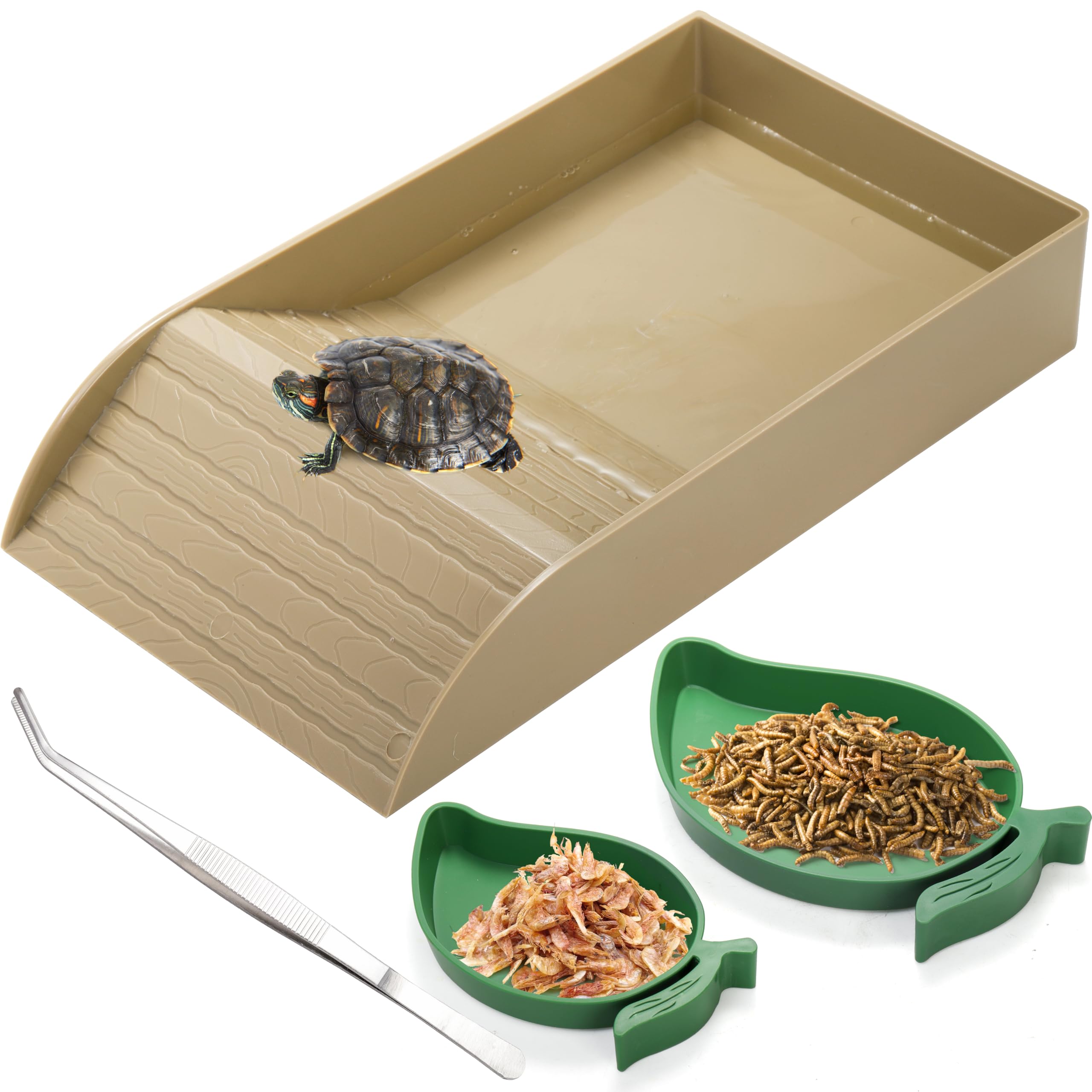 Snapklik.com : Hacaroa 4 Pcs Tortoise Water Dish