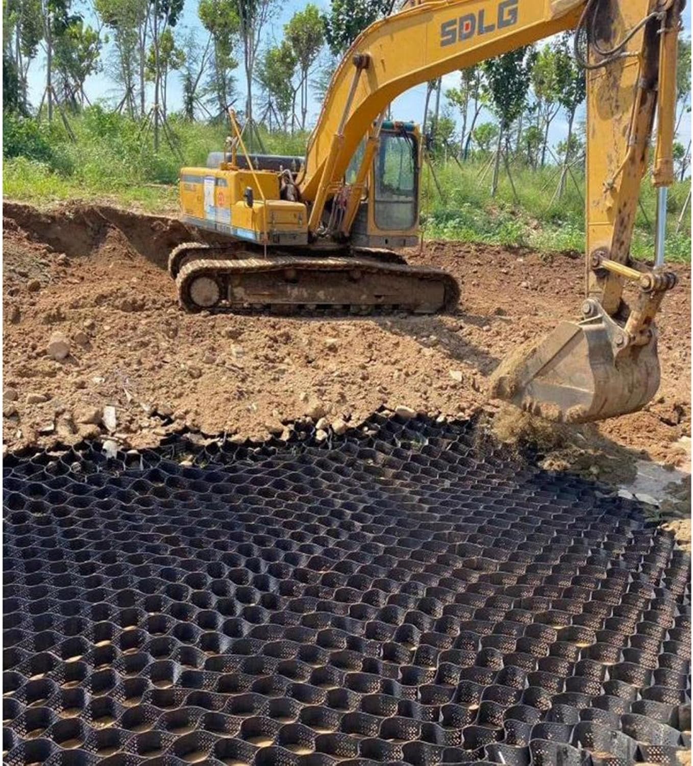 Amazon.com: 4" Tall Geo Grid Ground Grid, Honeycomb Driveway Slope ...