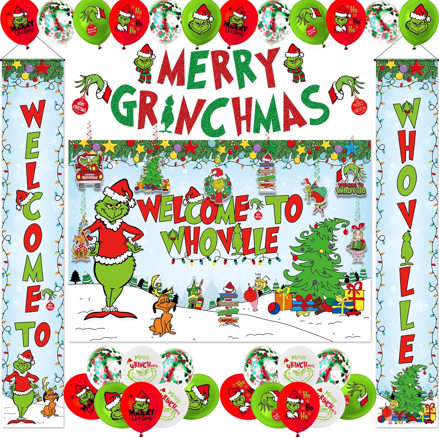 Amazon.com: Whoville Christmas Decorations, 50Pcs Whoville Decorations ...