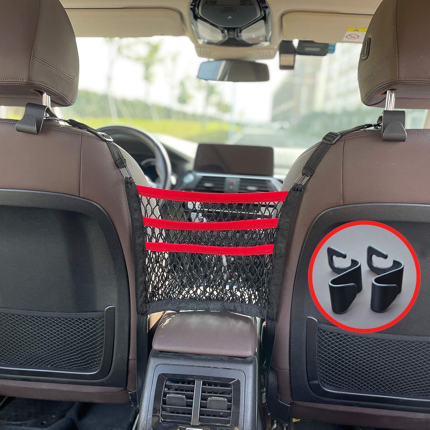 Amazon.com: GRANDOTO Car Mesh Organizer Between Seats Automotive ...