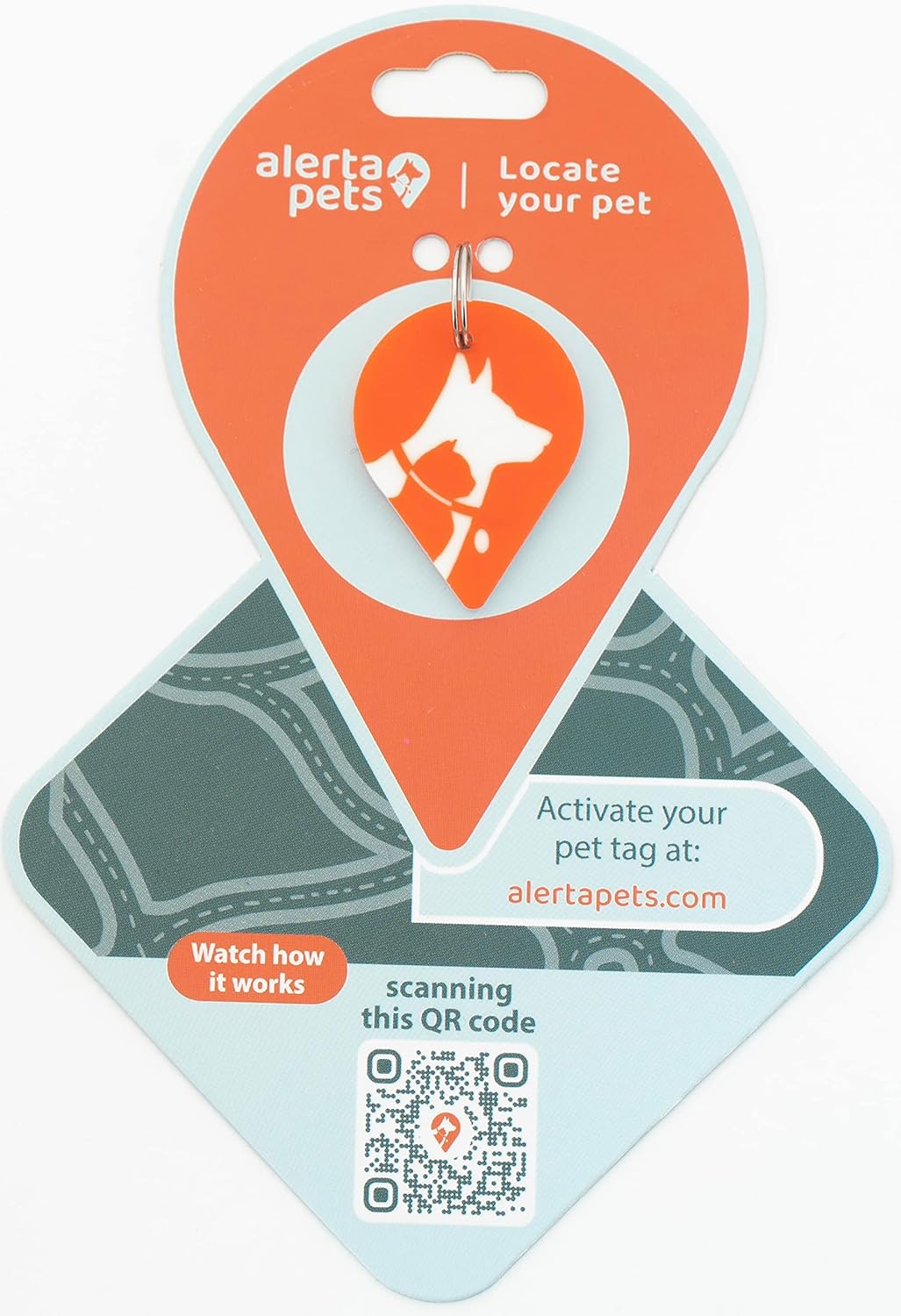 Amazon.com: Alerta Pets Basic pet tag-Silent Smart QR Code ID tag - Dog ...