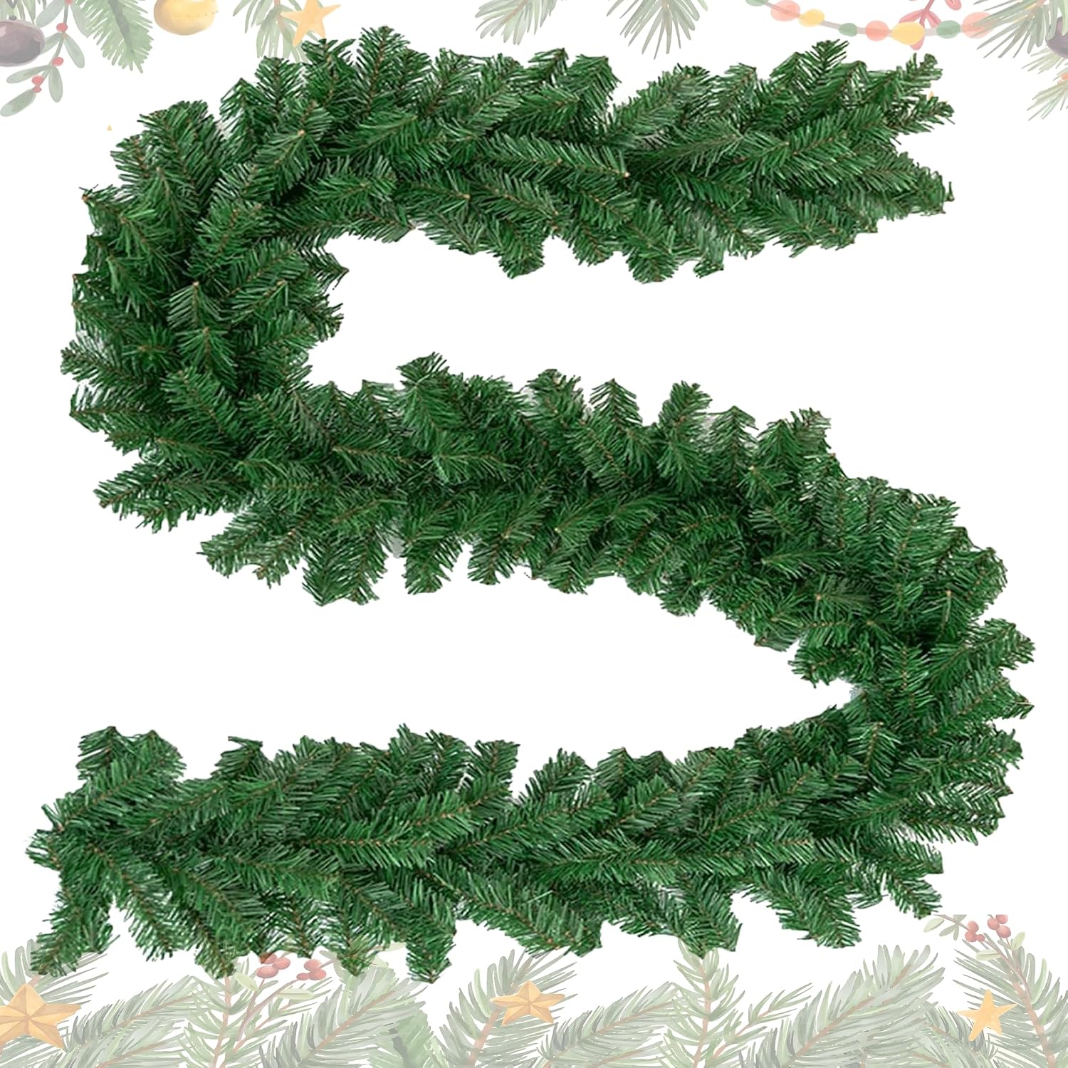 Amazon.com: DHMAKER 8.9FT Garland for Christmas Decorations, Non-Lit ...