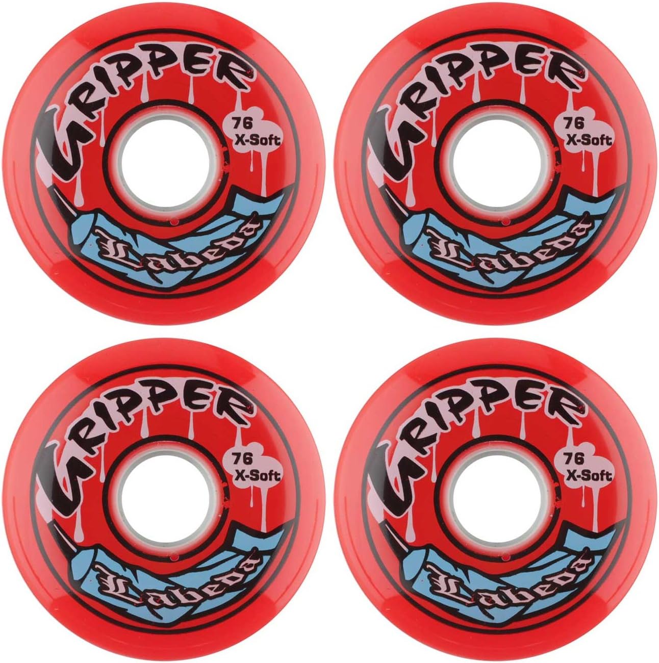 Labeda Wheels Roller Hockey Gripper 76mm X-Soft 4pk : Amazon.ca: Sports ...