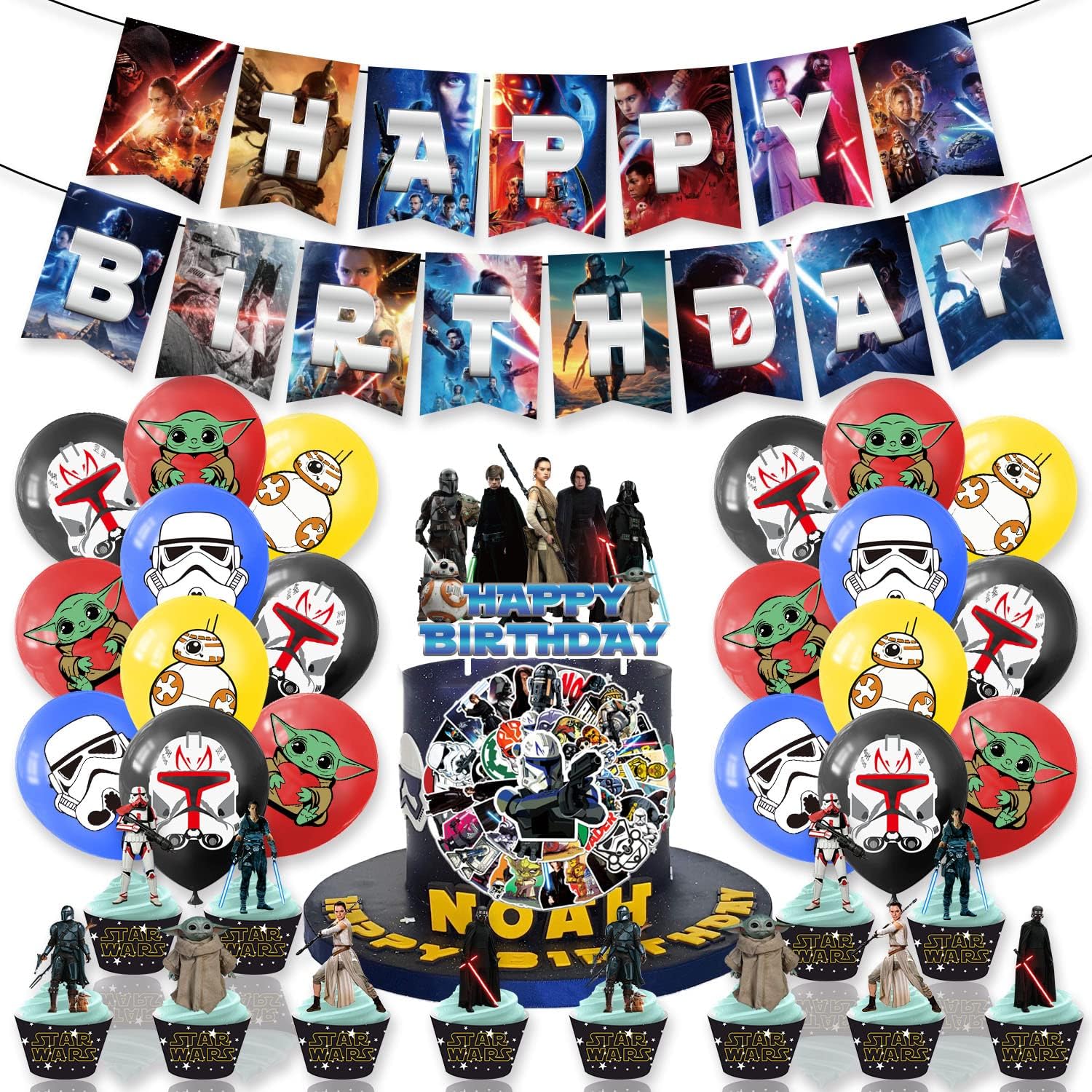 Amazon.com: Suministros de fiesta de cumpleaños de Space Wars ...