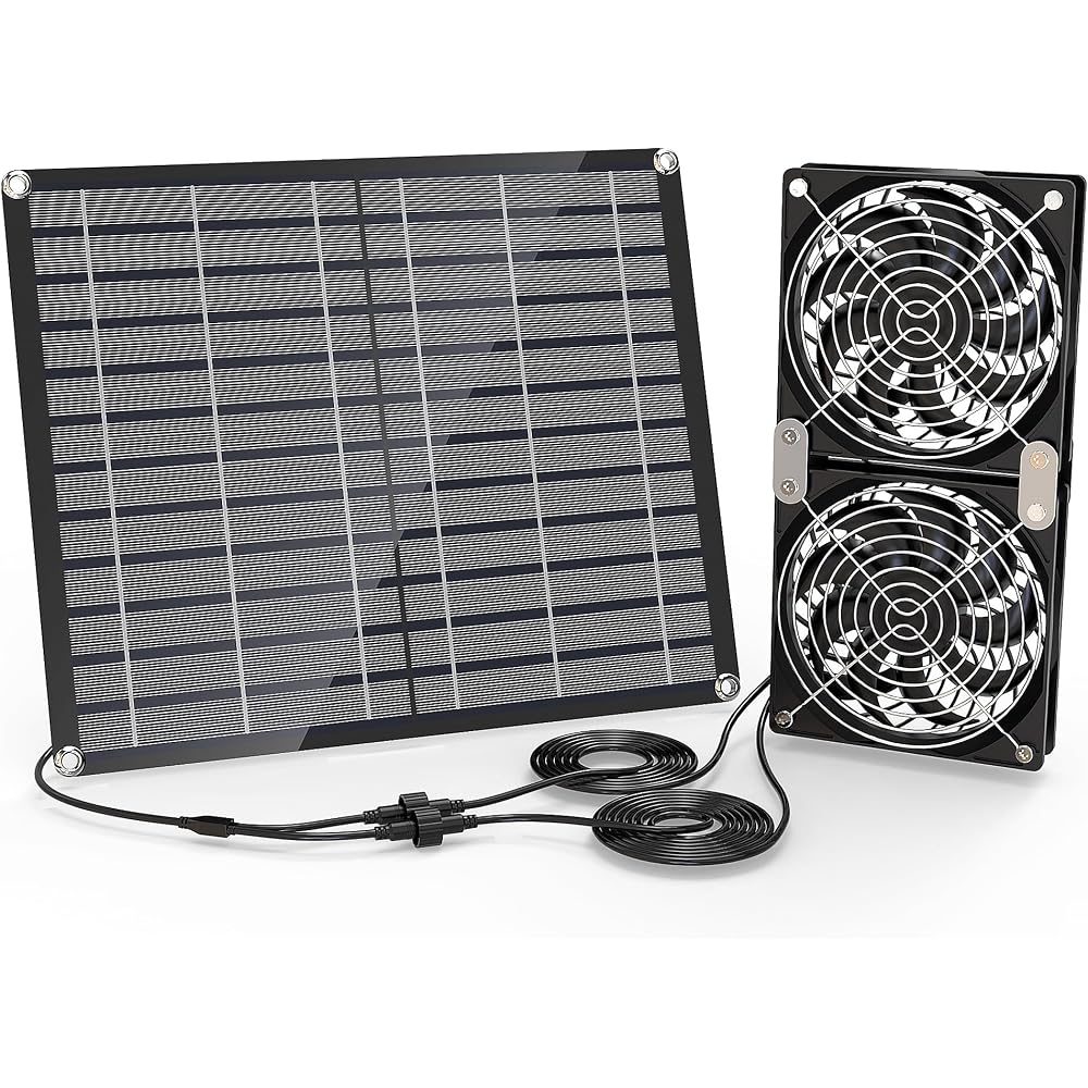 $12/mo - Finance Solar Fan, 30W Solar Powered Fan, Greenhouse Solar Fan ...