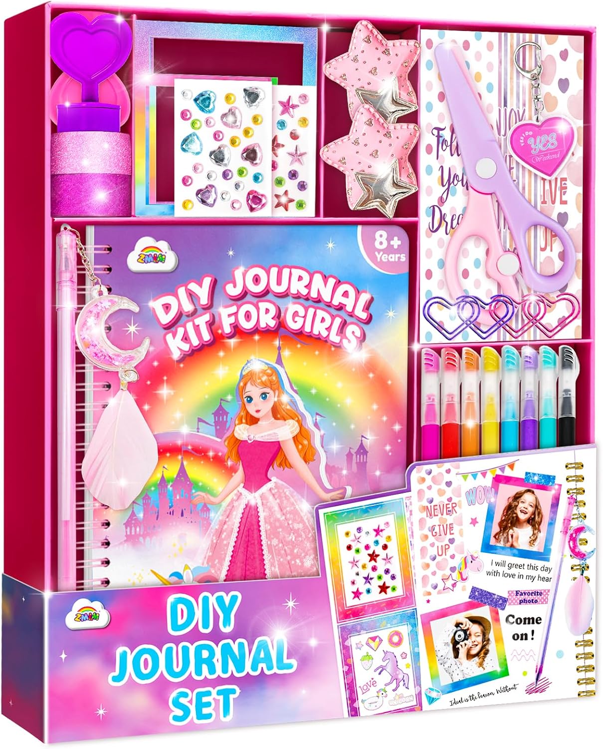 Amazon.com: ZMLM DIY Journal Kit for Girls - Gifts for 6 7 8 Year Old ...