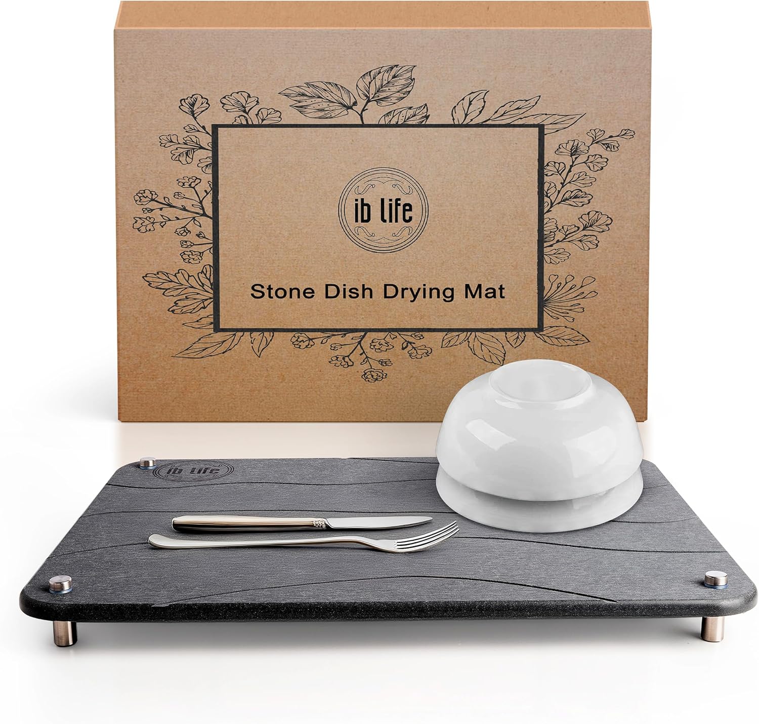 Amazon.com: Stone drying mat for kitchen counter , Stone dish drying ...