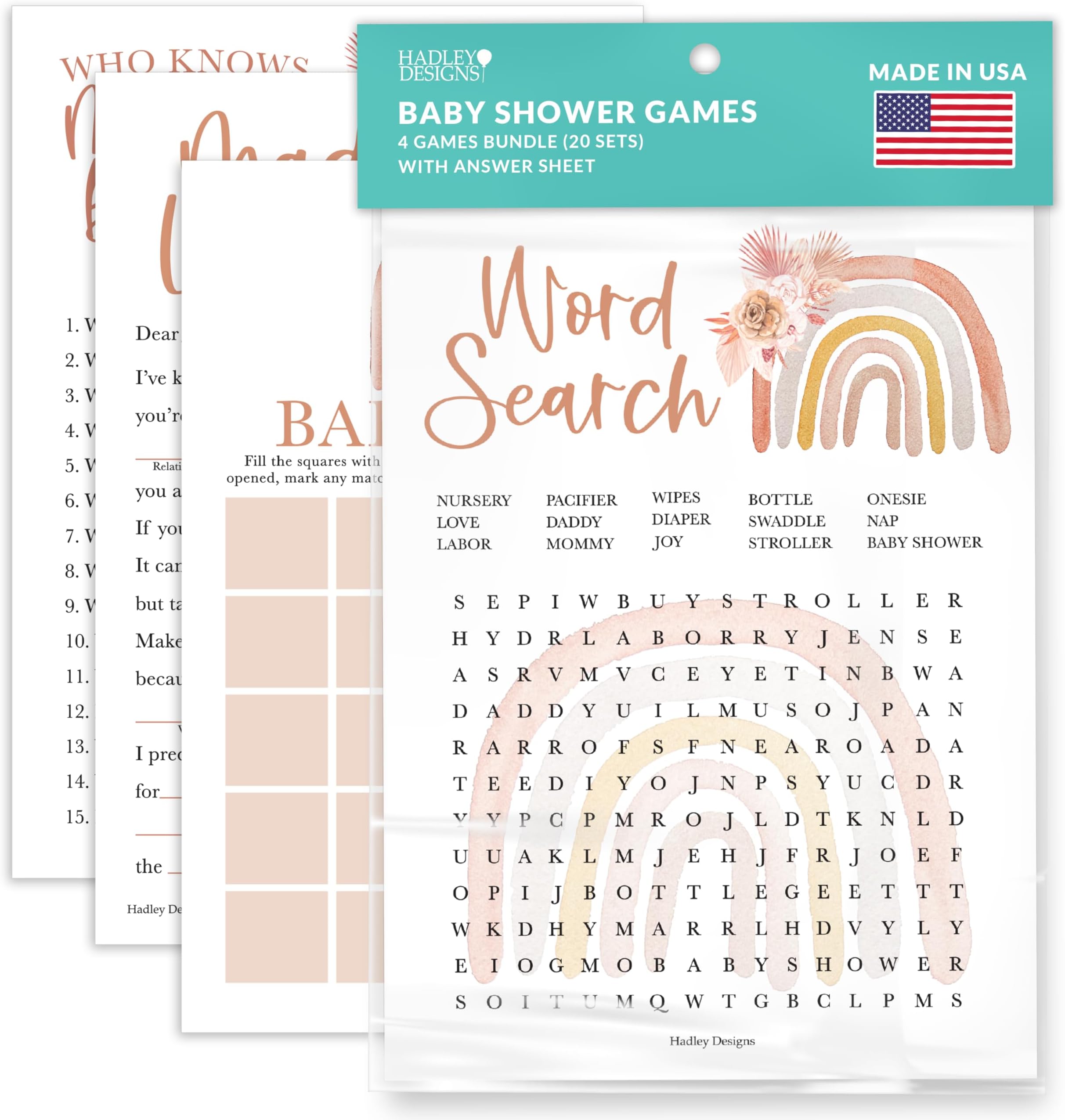 Amazon.com: 40 Woodland Baby Shower Games Gender Neutral - Baby Girl ...