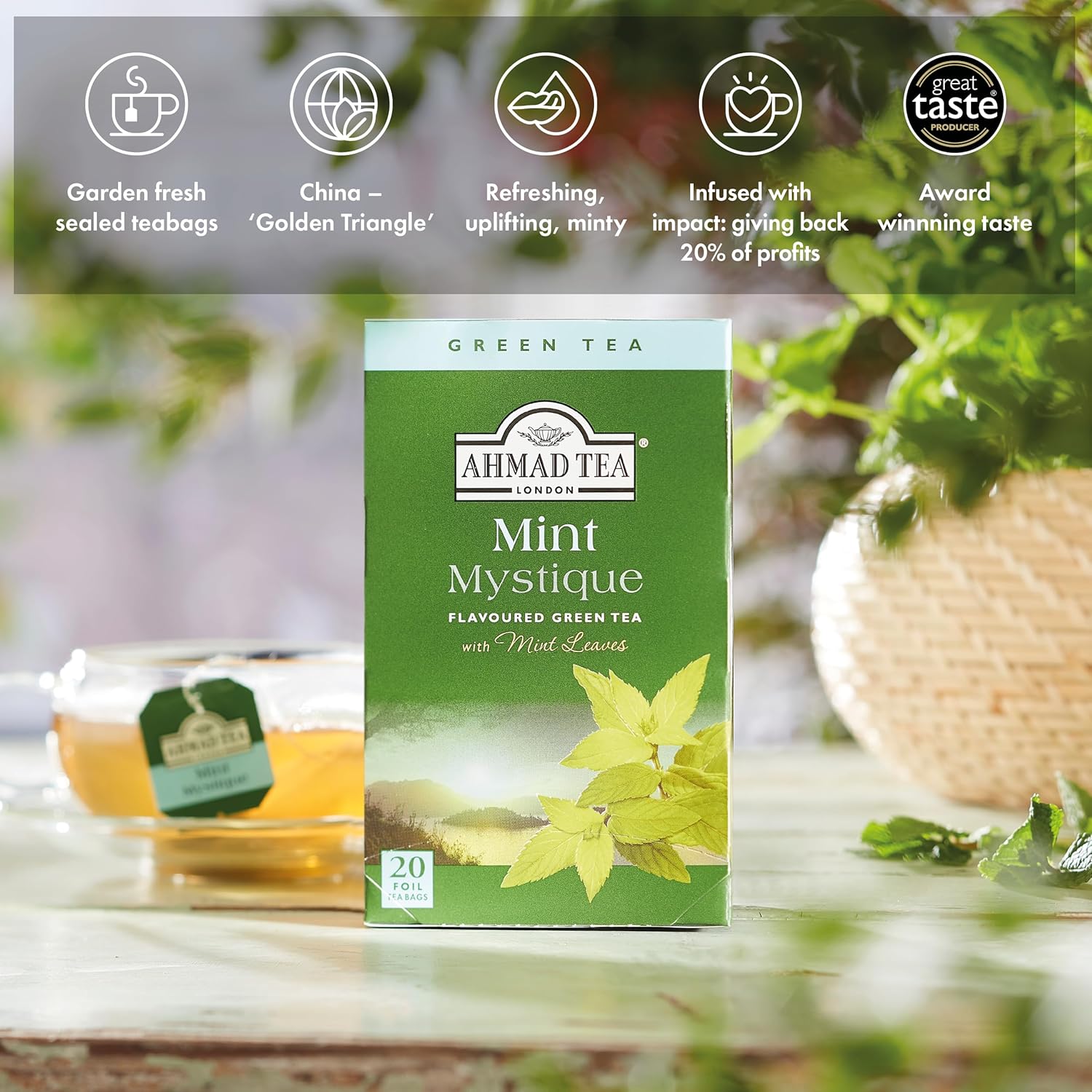 Ahmad Tea - Mint Mystique Flavoured Green Tea 20 Kosovo | Ubuy