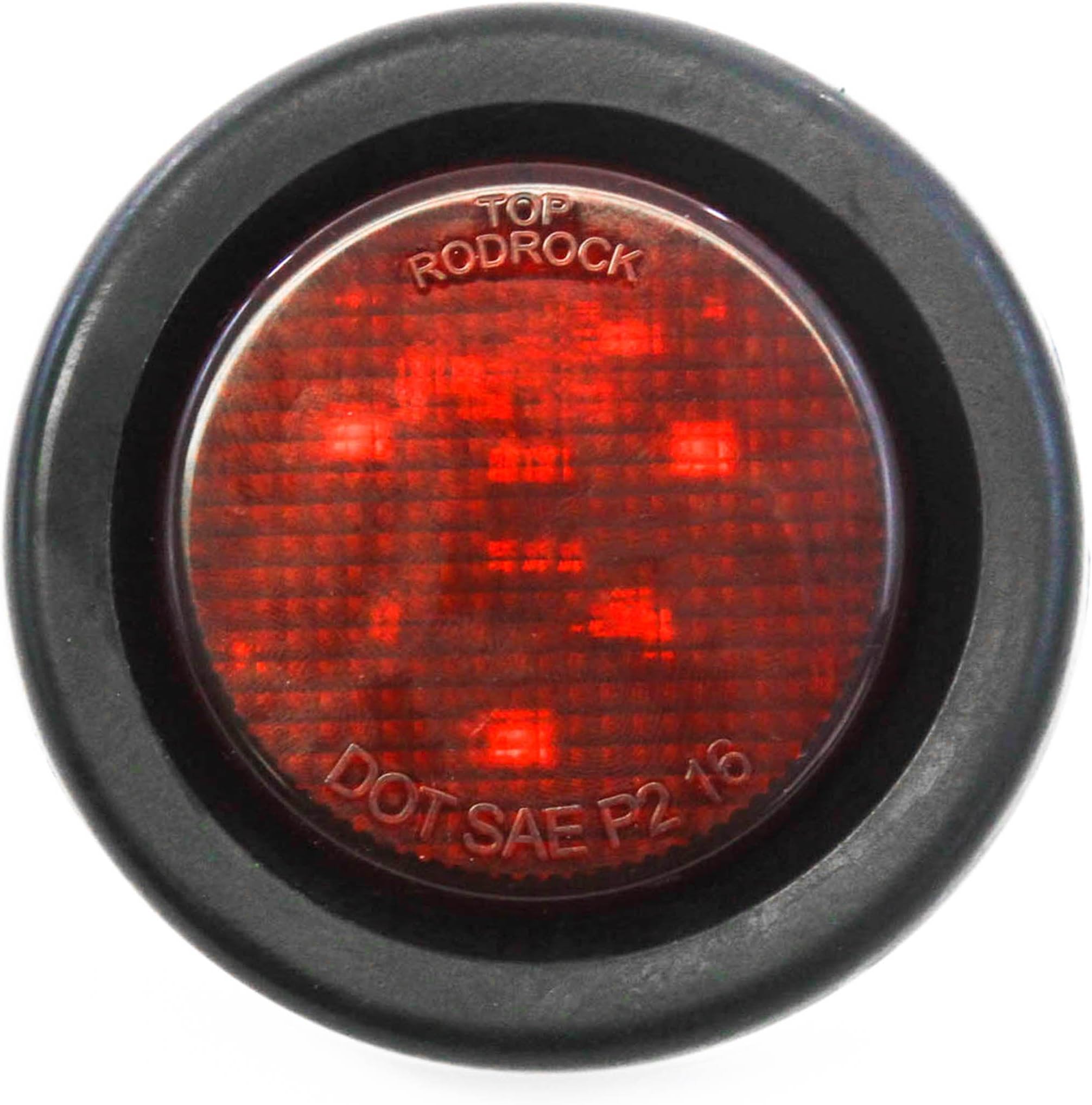 Amazon.com: Red LED 2 Inches Round Side Marker Light Kits with Grommet ...