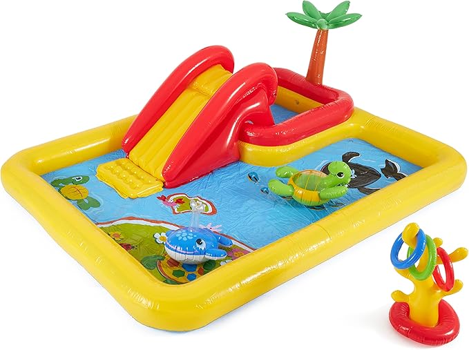 Amazon.com: Intex 57454EP 100-inch x 77-inch Inflatable Ocean Children ...