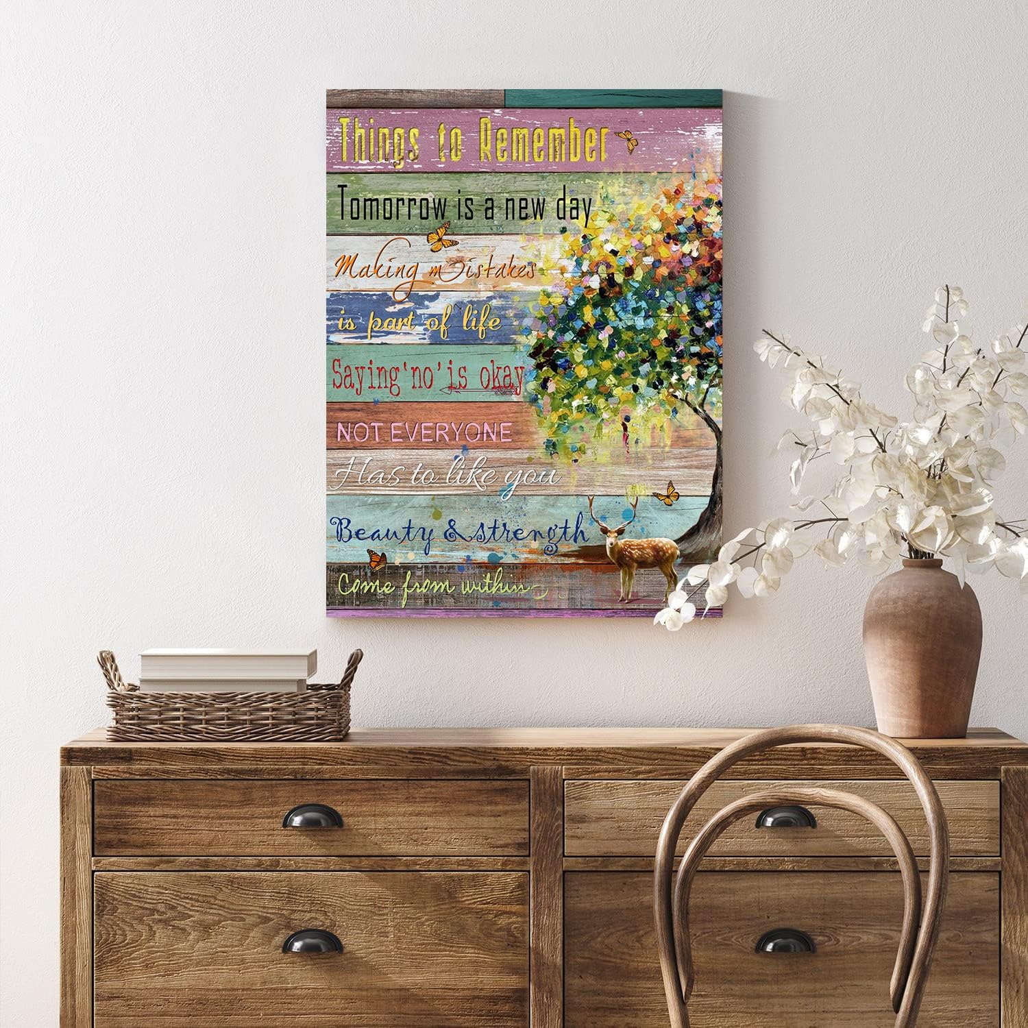 Amazon.com: WOWGOOMO Things to Remember Quotes Wall Poster Framed ...