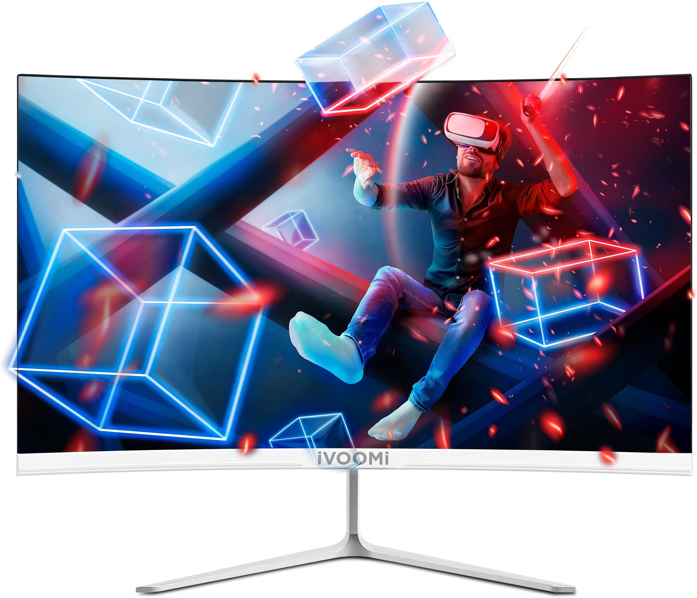 iVOOMi 24 Inch (60.45 cm) Ultra Slim Curve FHD Monitor for PC with ...