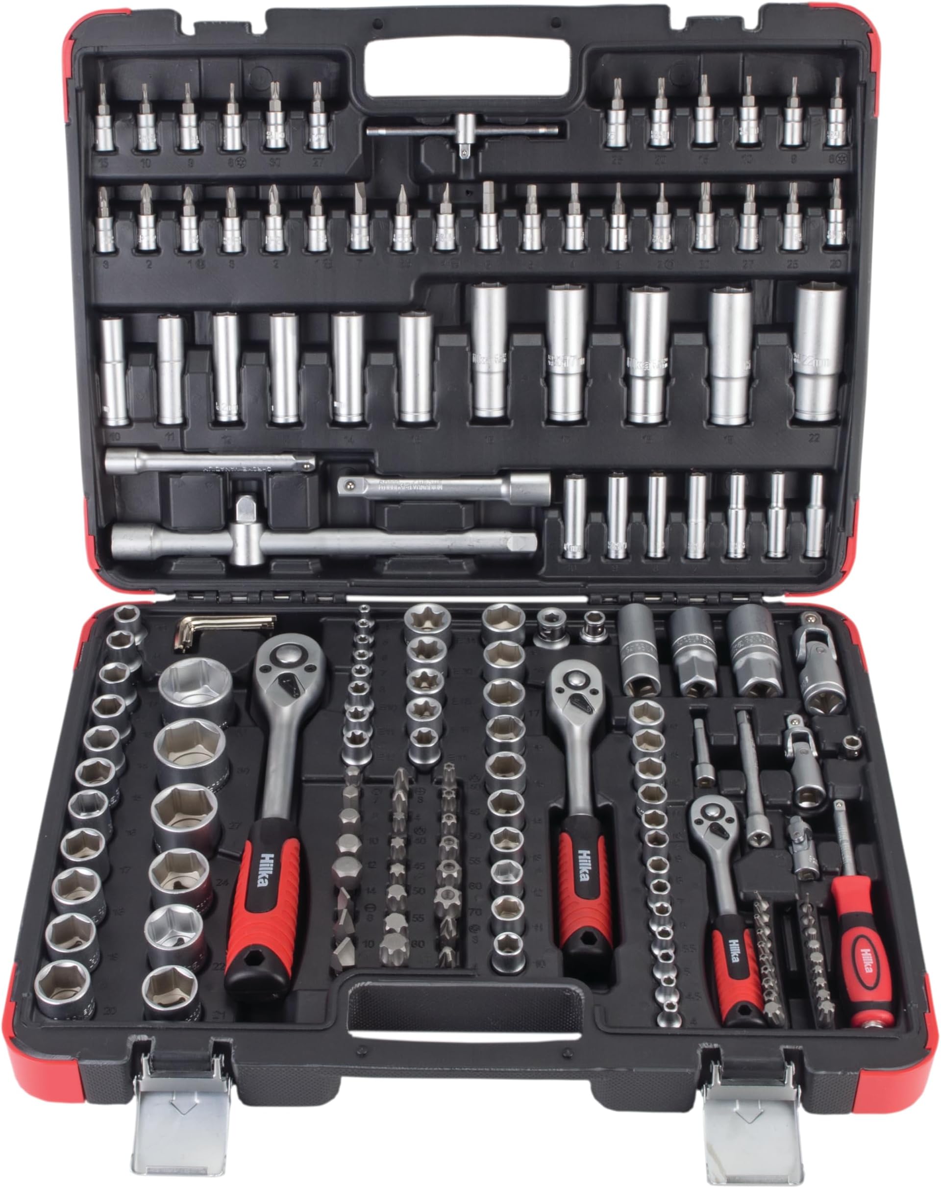Hilka Tools 01110171 Dr Socket Set, Black/Silver, 3/8, 1/4-Inch ...