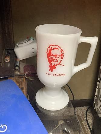 Amazon.com: 1982 RARE Colonel Sanders MUG Milk Glass KFC Kentucky Fried ...