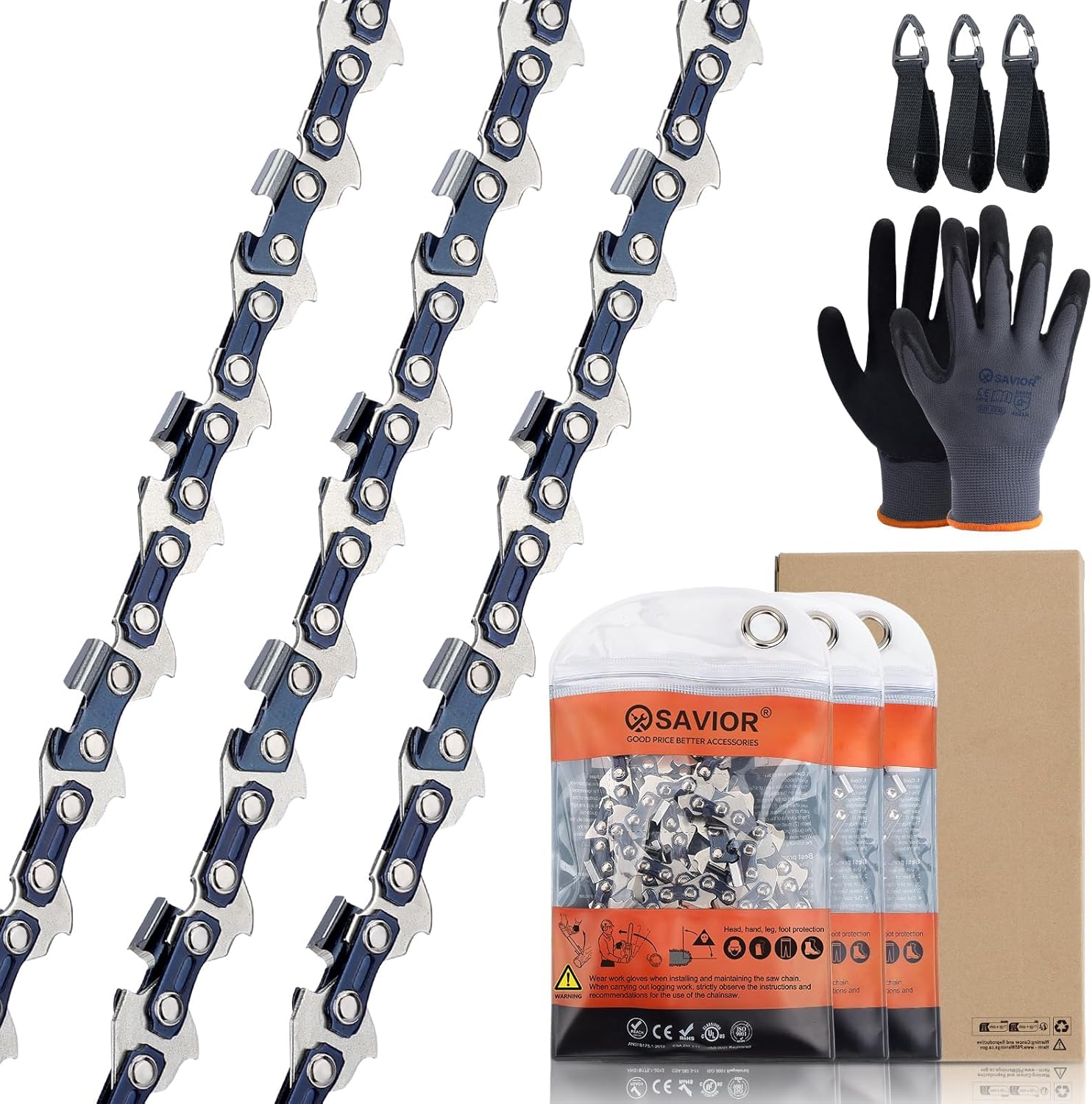Amazon.com: Savior 3PC 16 Inch Chainsaw Chain Replacement for EGO ...
